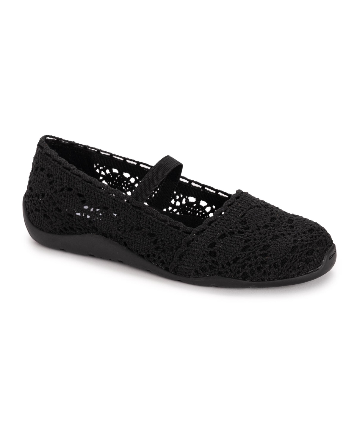 Click here for Muk Luks Womens Shelby Ballerina Shoe - Black prices