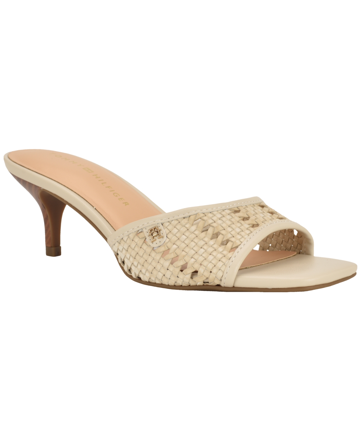 Click here for Tommy Hilfiger Womens Claihre Woven Kitten Heel Sa... prices