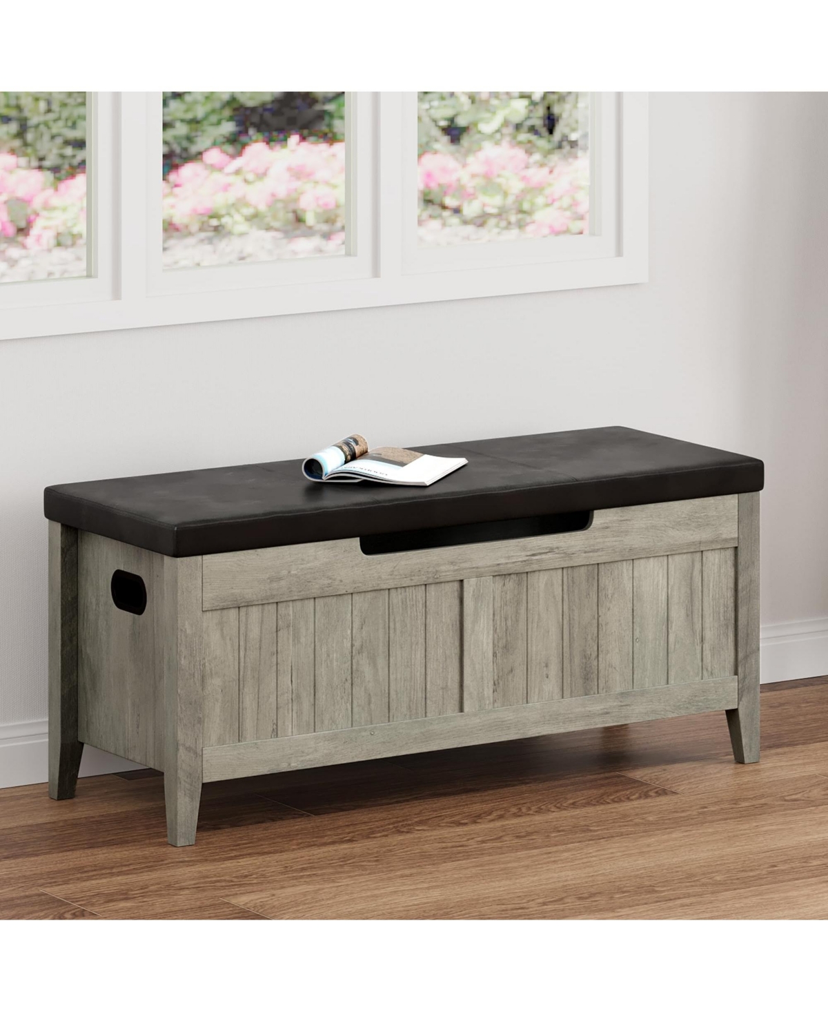 Click here for gaomon 39.4" Wooden Flip-Top Storage Bench -... prices