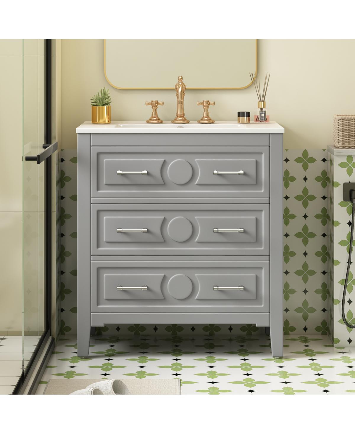 Click here for Sillysis 30" Bathroom Vanity with Ceramic Sin... prices