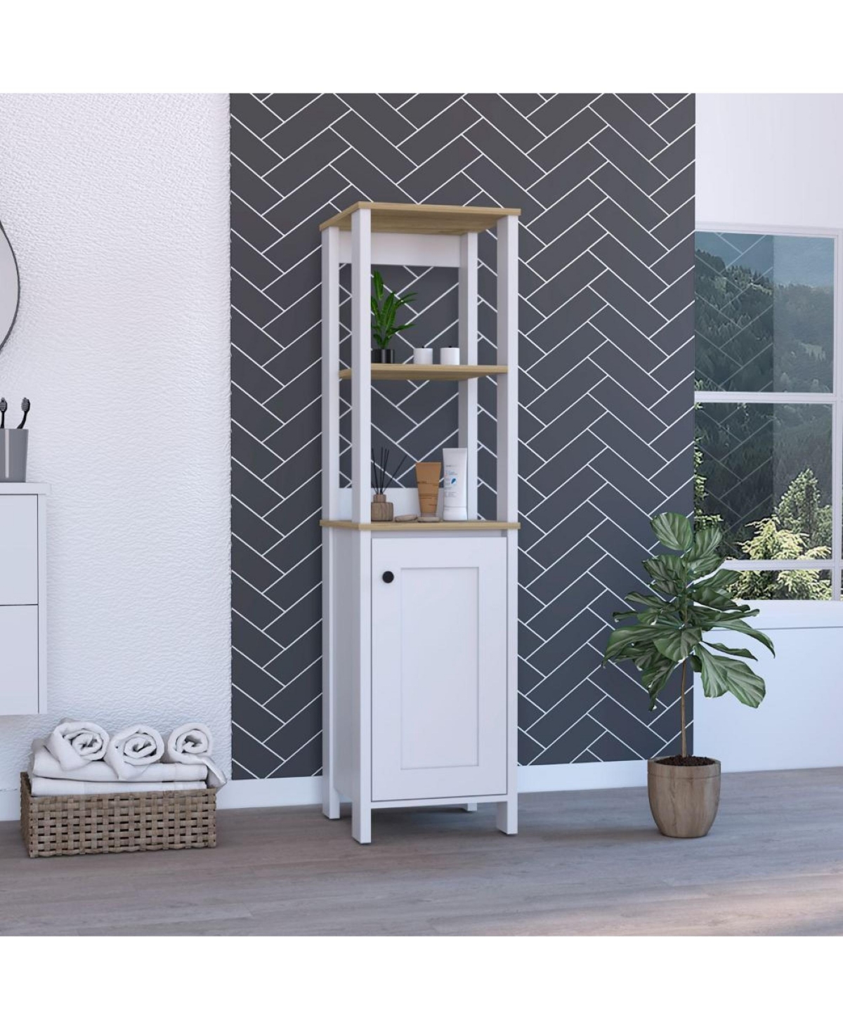 Click here for Rainsken Bathroom Storage Cabinet - Two Interior S... prices