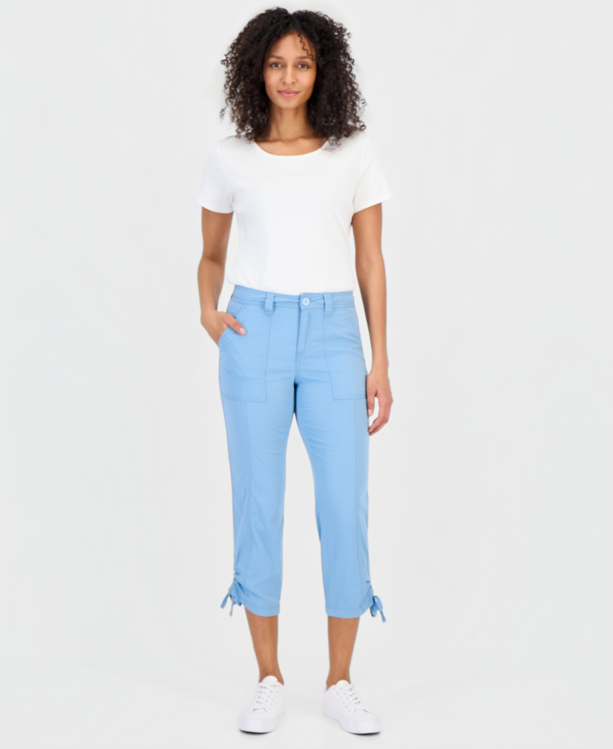 Click here for Style & Co Womens Mid Rise Tie-Hem Ankle Pants  Ex... prices