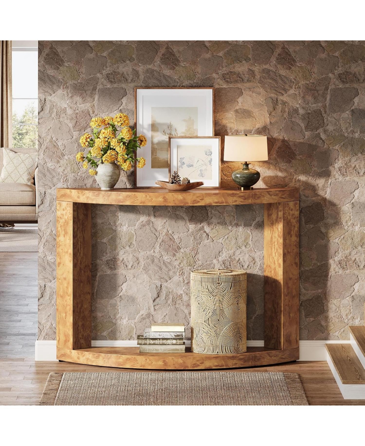 Click here for Tribesigns 2-Tier Wooden Console Table for Living... prices