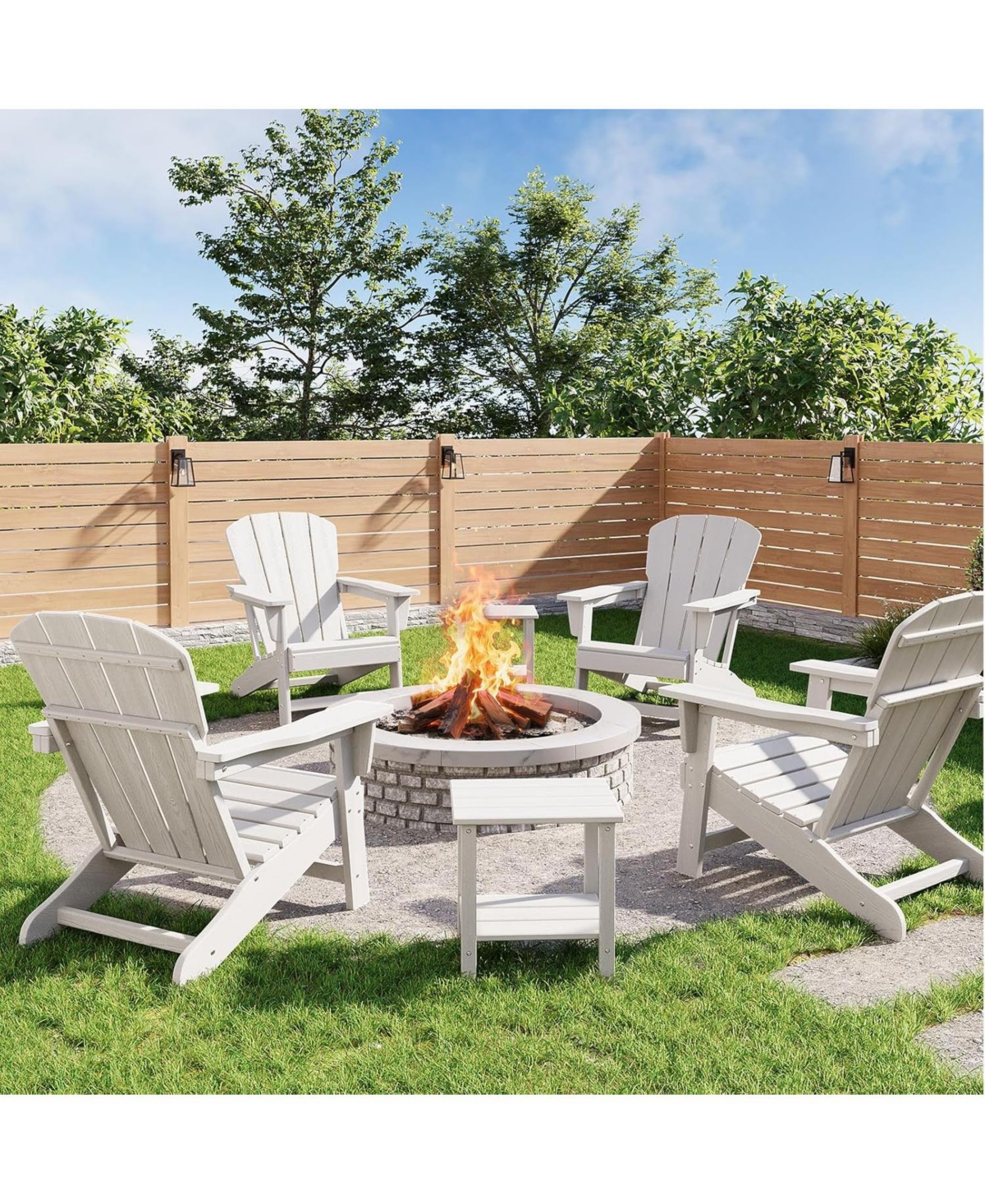 Click here for gaomon Modern Hdpe Plastic Adirondack Chair Set of... prices