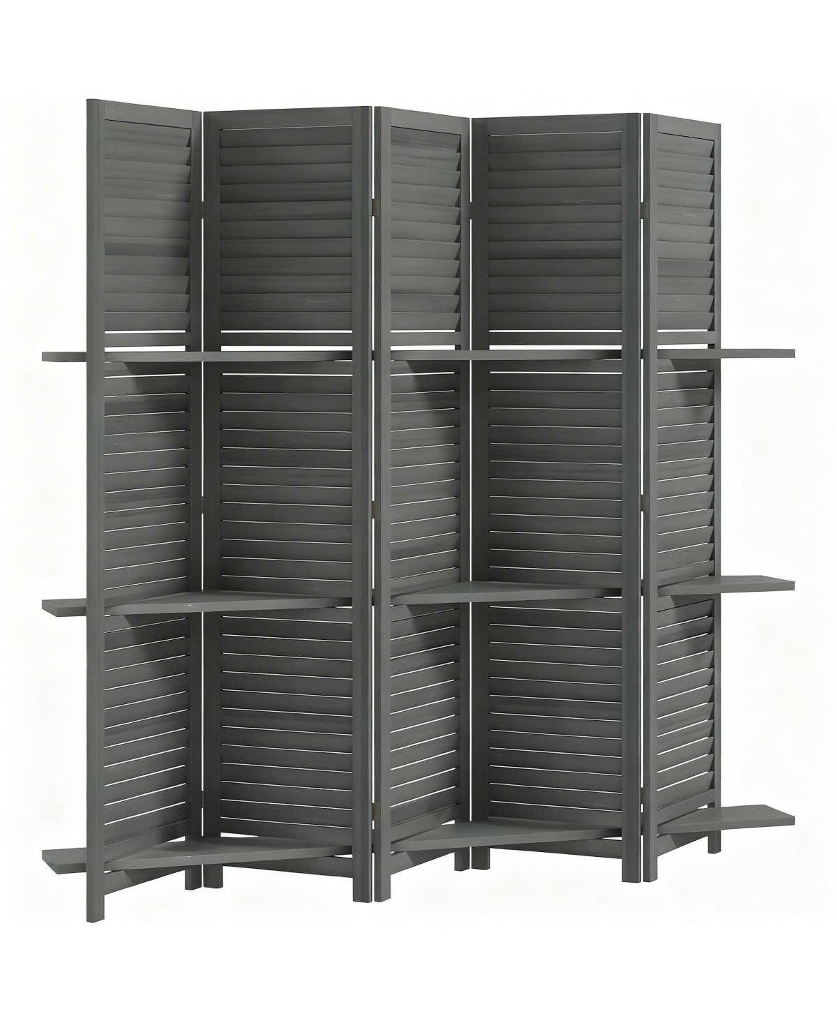Click here for Yigii Wood Room Divider with Shelves and Folding D... prices