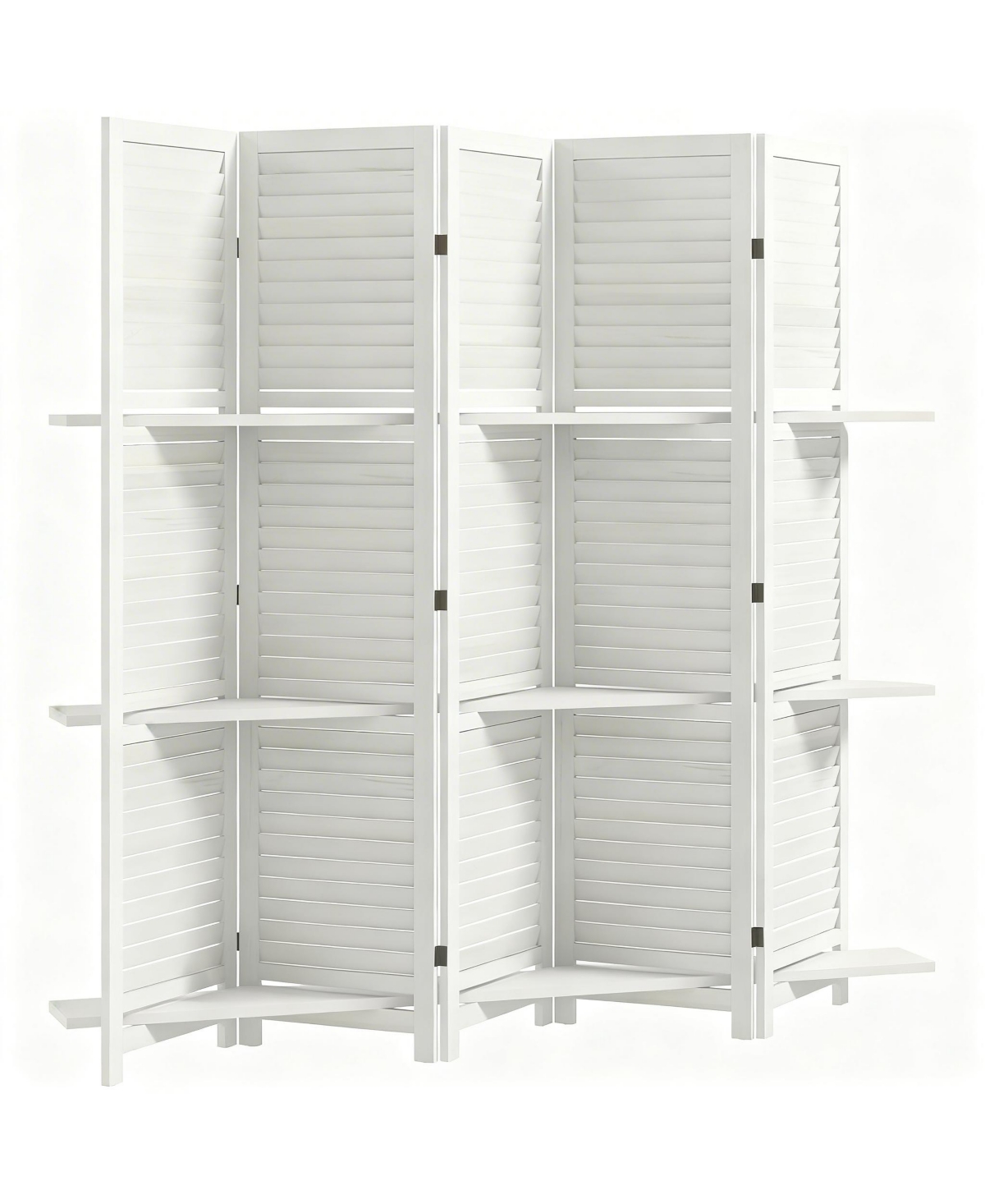 Click here for Yigii Wood Room Divider with Shelves and Folding D... prices