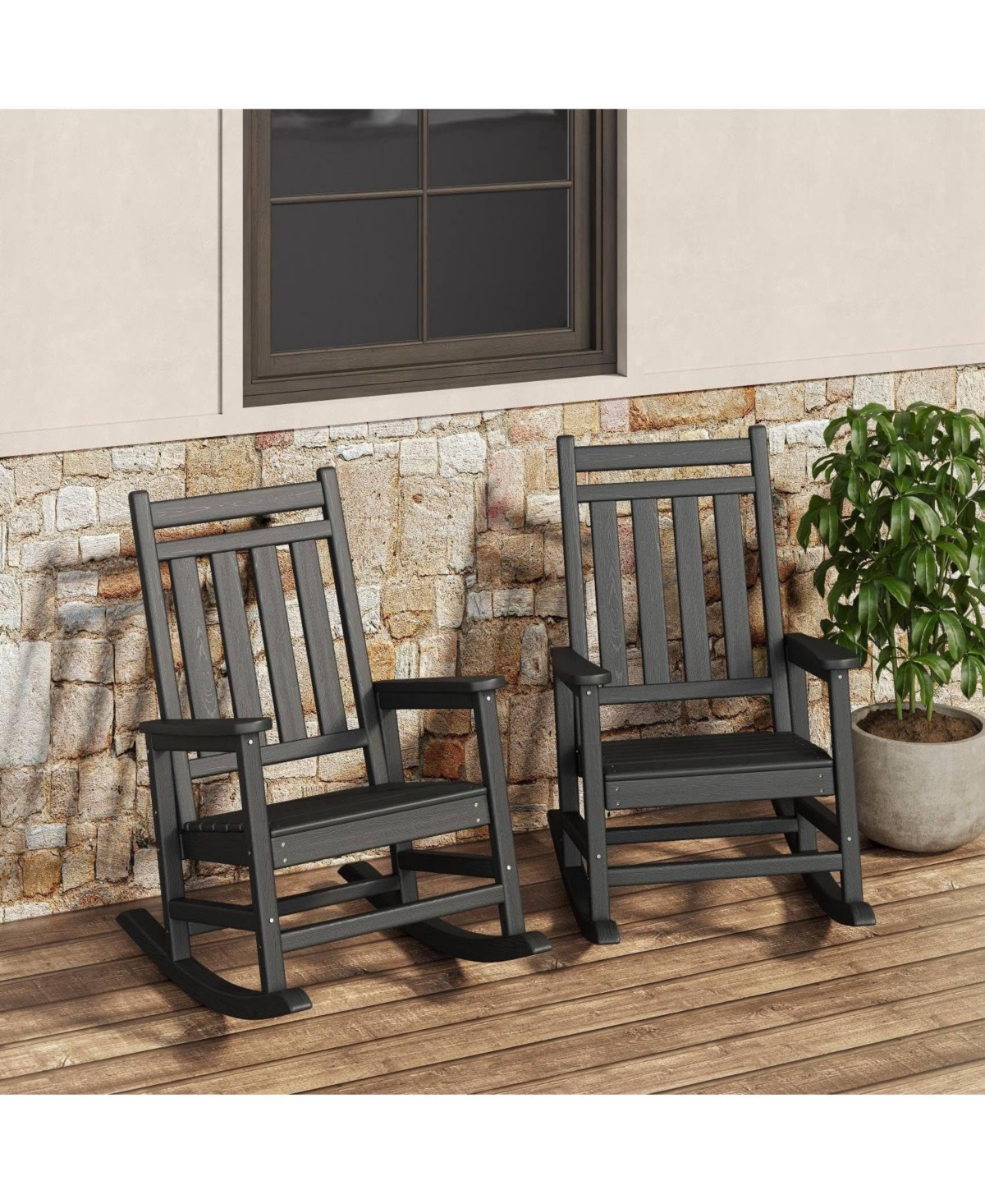 Click here for gaomon Hdpe Rocking Chair Outdoor Set of 2 Poly Hi... prices