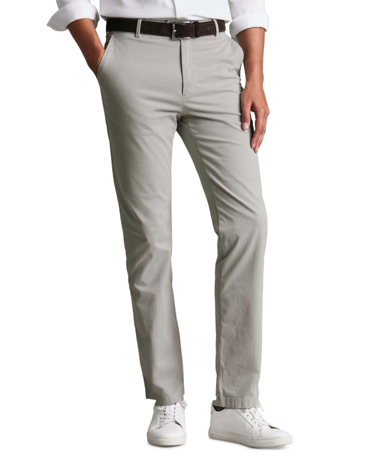 Click here for Charles Tyrwhitt Mens Tan Slim-Fit Washed Chinos P... prices