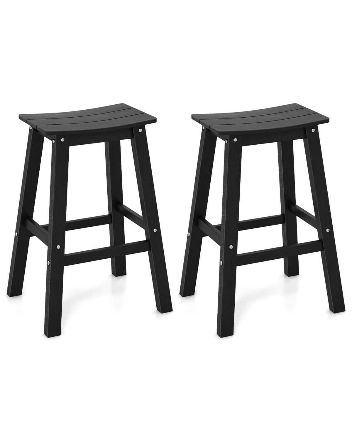 Click here for Gymax 29 Patio Bar Stool Set of 2 w/ Curved Seat &... prices