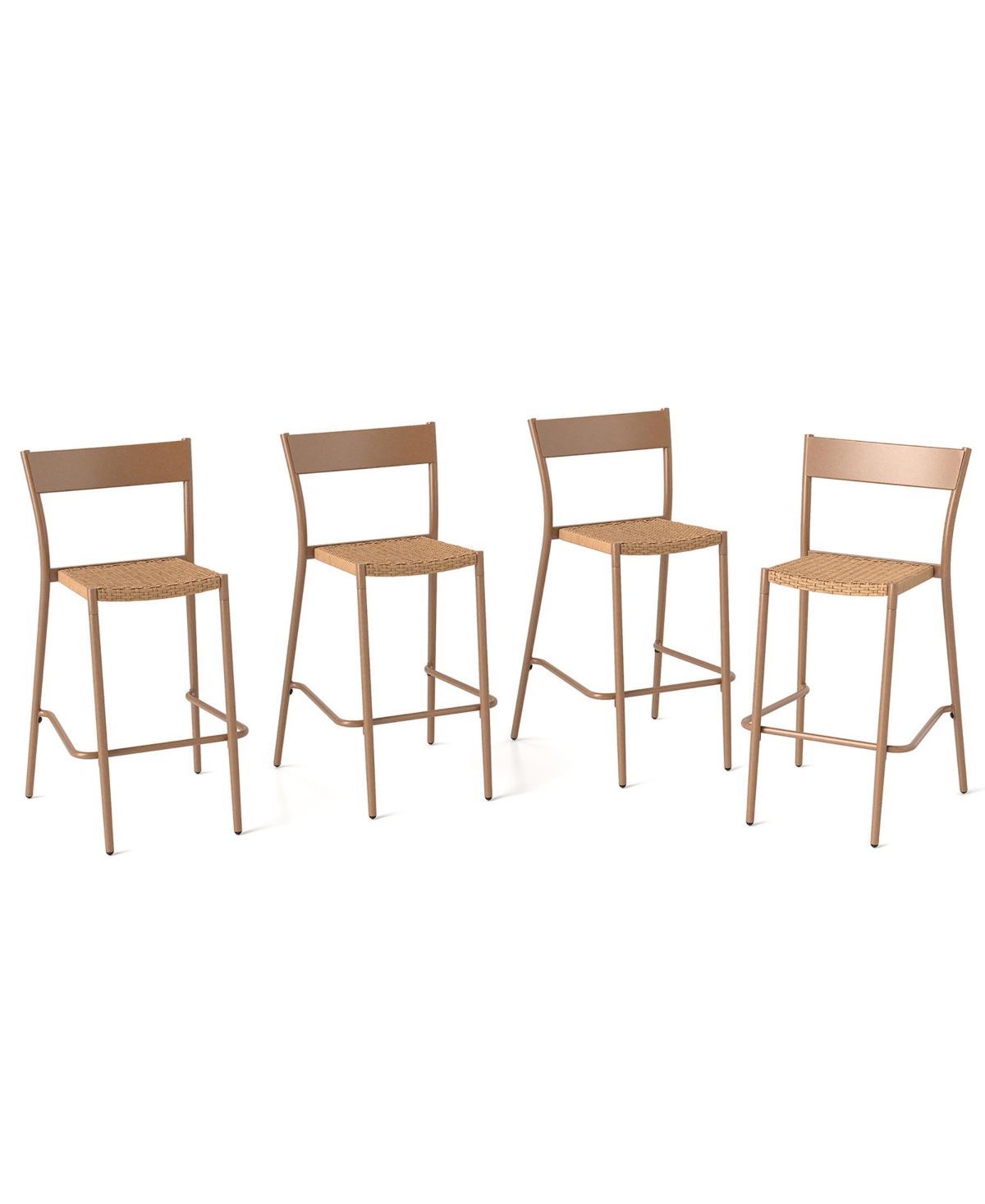 Click here for Gymax 4PCS Patio Barstools Outdoor Bar Height Chai... prices