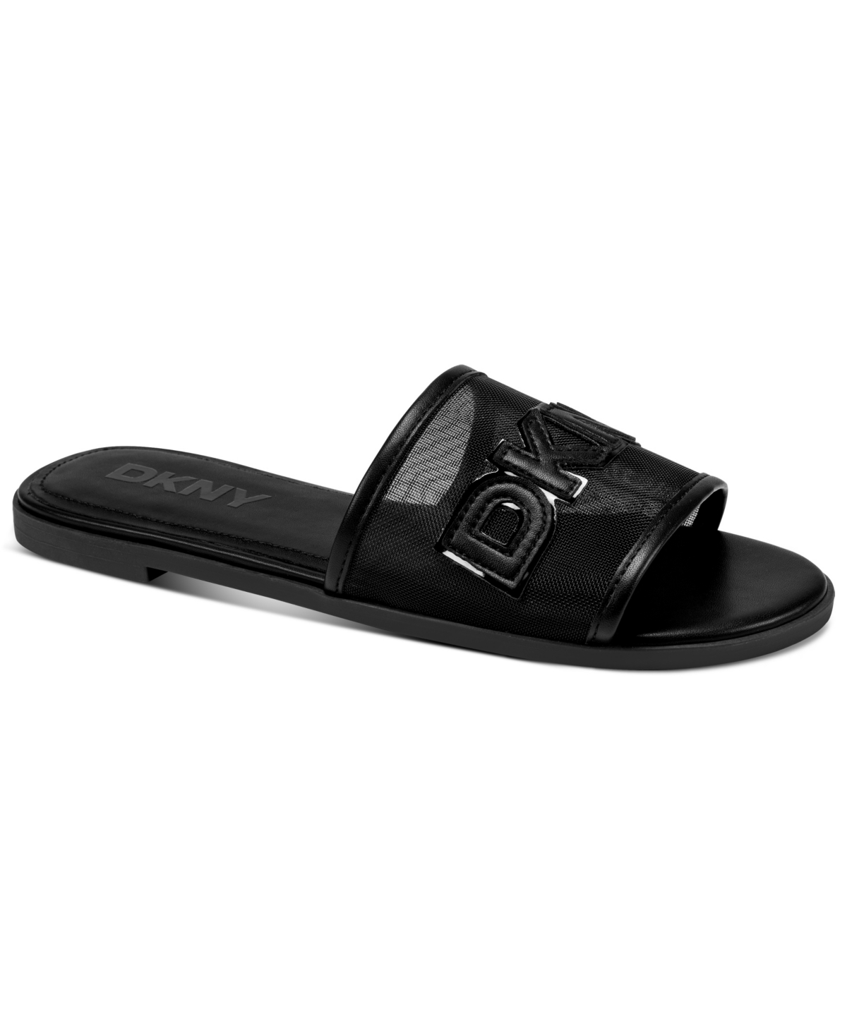 Click here for Dkny Womens Wren Slide Flat Sandals - Black prices