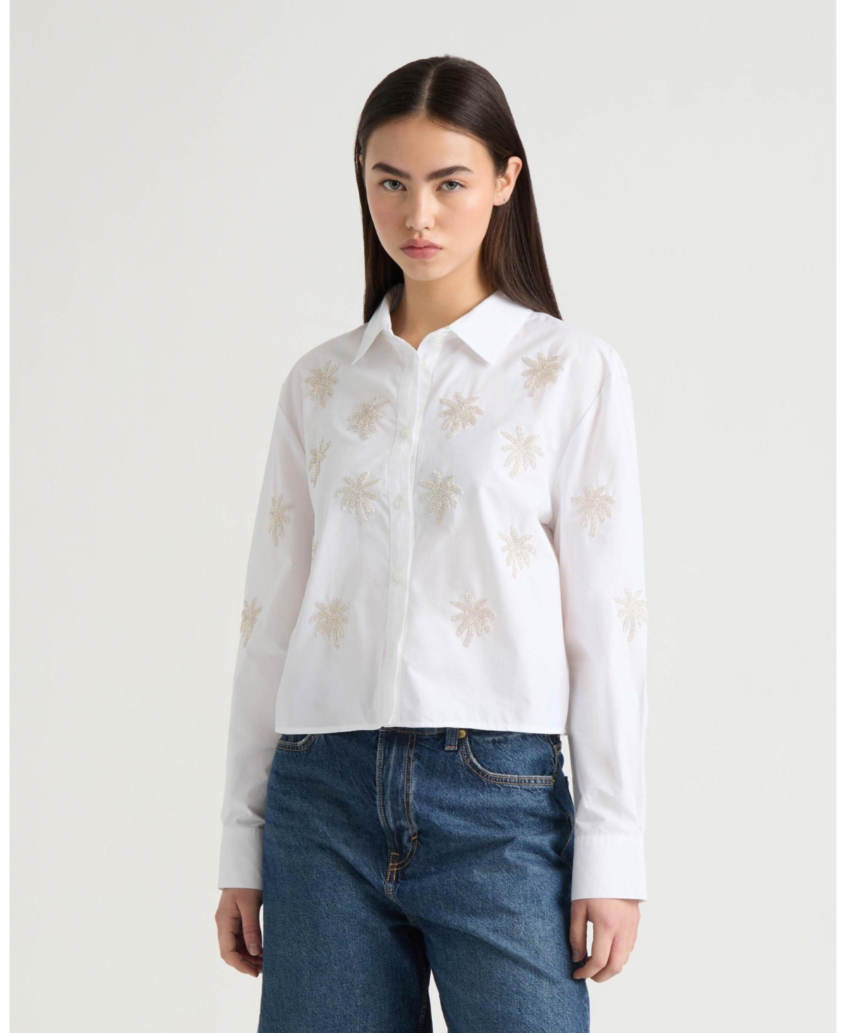 Click here for Nvlt Womens Embellished Shirt - White prices