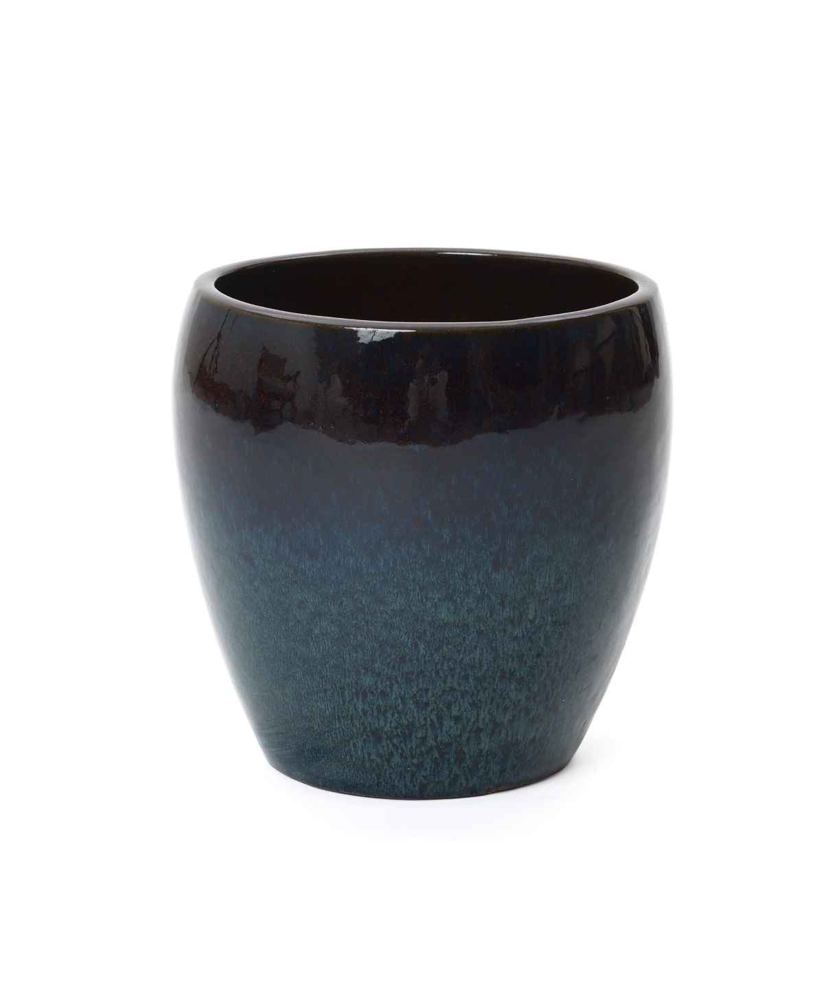 Click here for LuxenHome Midnight Flame Glazed Ceramic Planter  1... prices