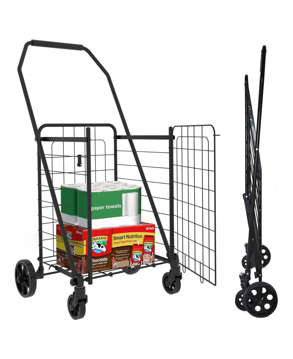 Click here for Rainsken Folding Shopping Cart  Grocery Cart with... prices