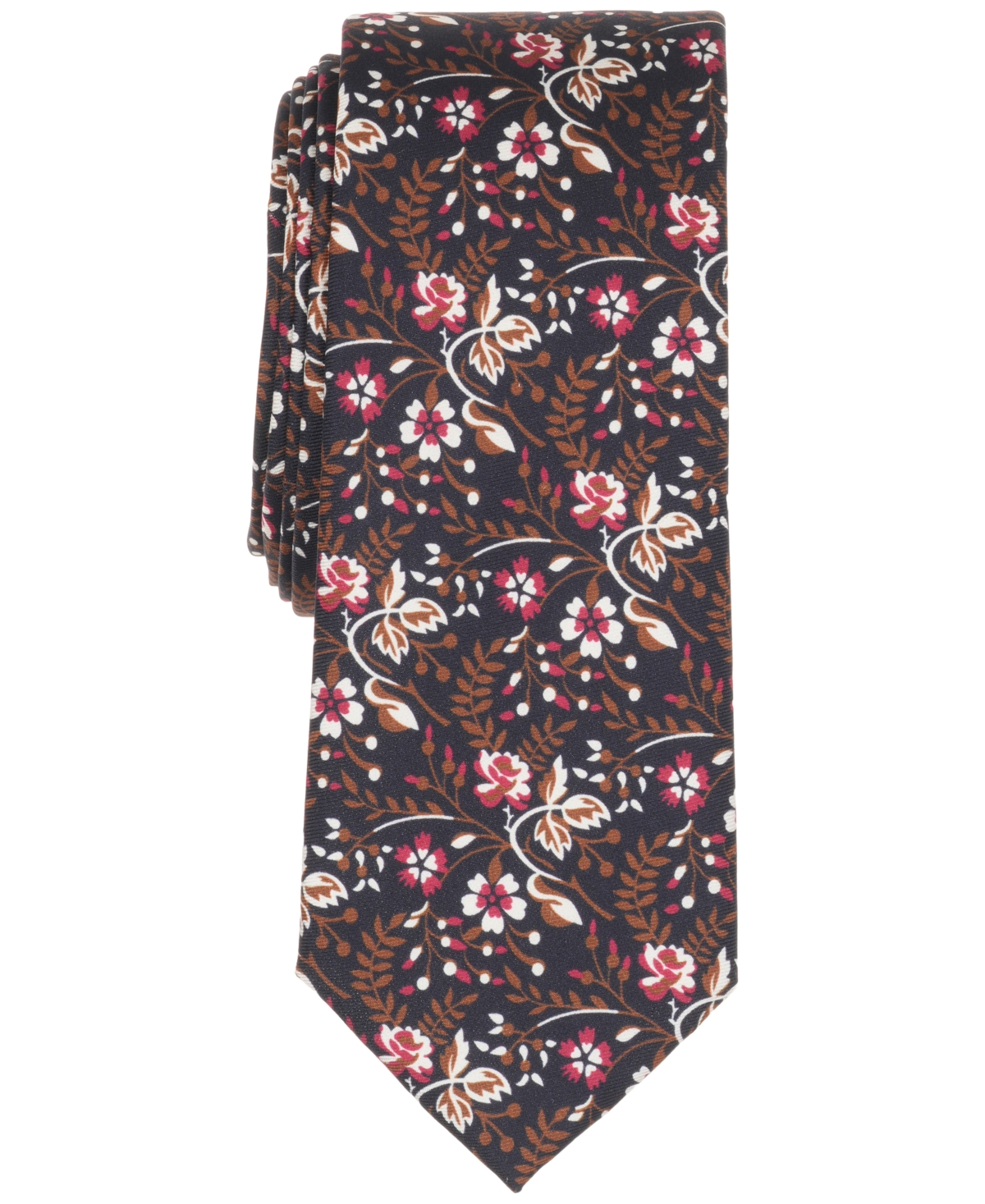 Click here for Penguin Mens Mendel Floral Skinny Tie - Dark Navy prices