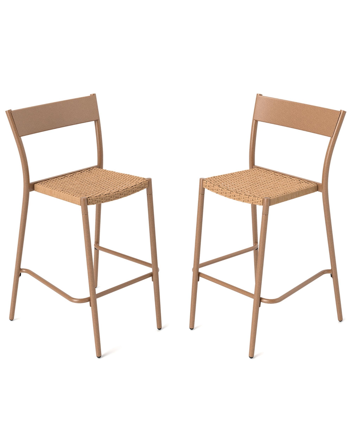 Click here for Gymax 2PCS Patio Barstools Outdoor Bar Height Chai... prices