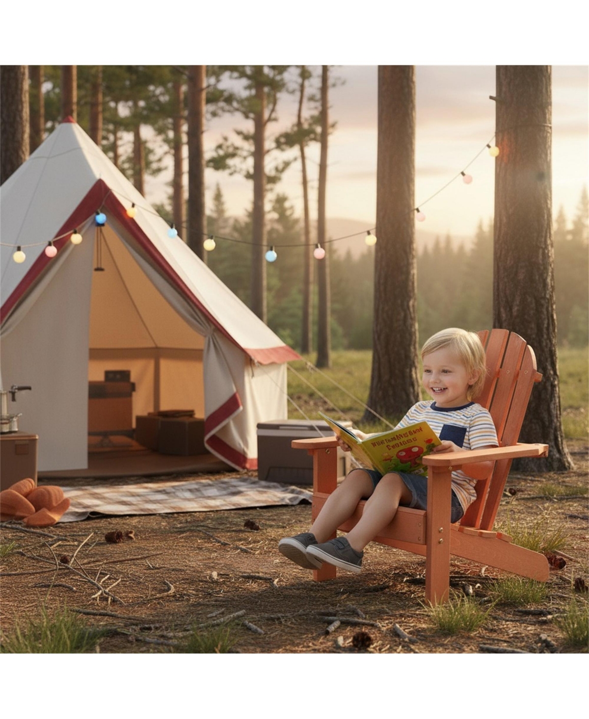 Click here for Clihome Kids Wooden Adirondack Chair for Indoor an... prices