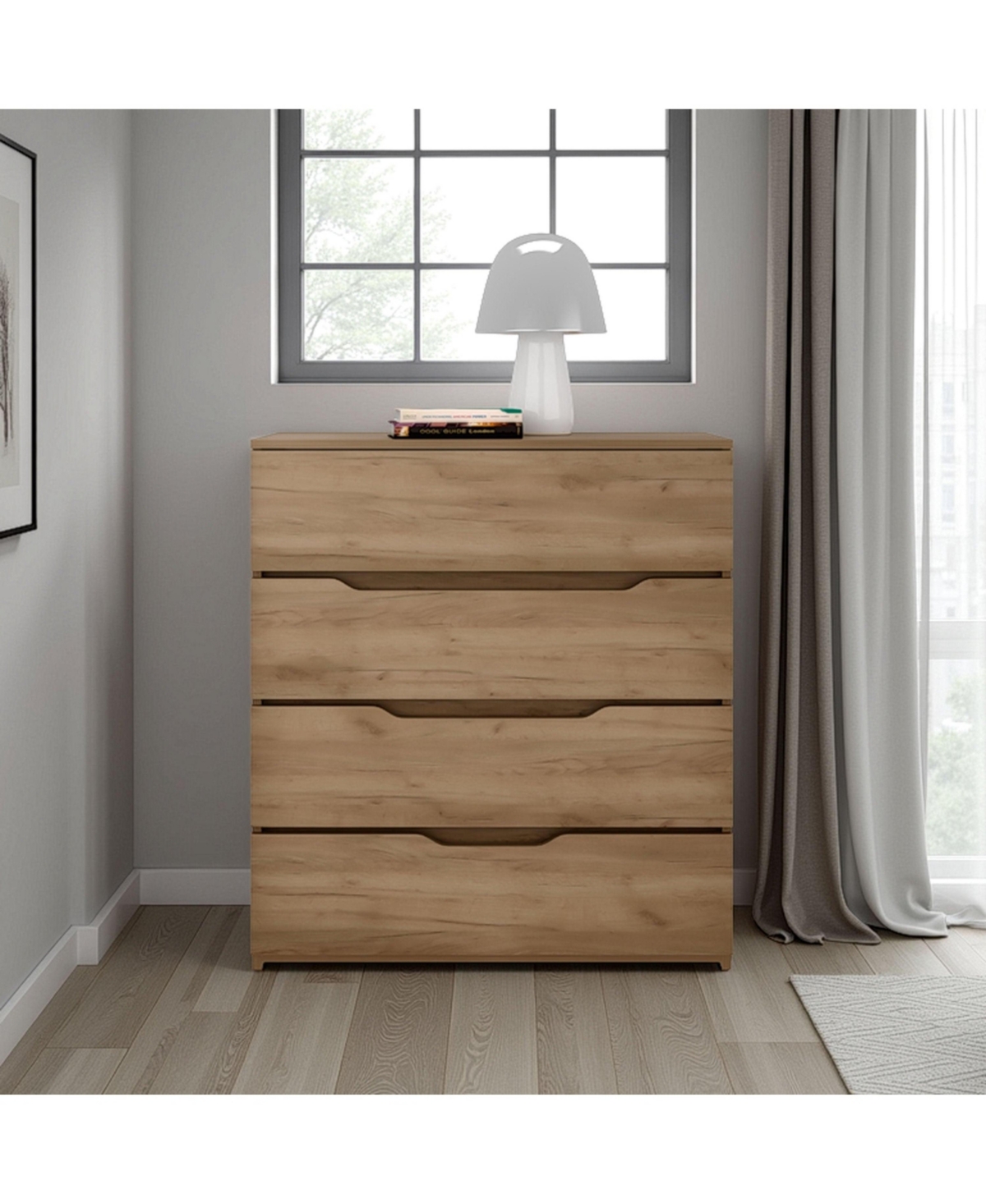 Click here for Fm Furniture Bristol 4-Drawer Dresser - Natural oa... prices