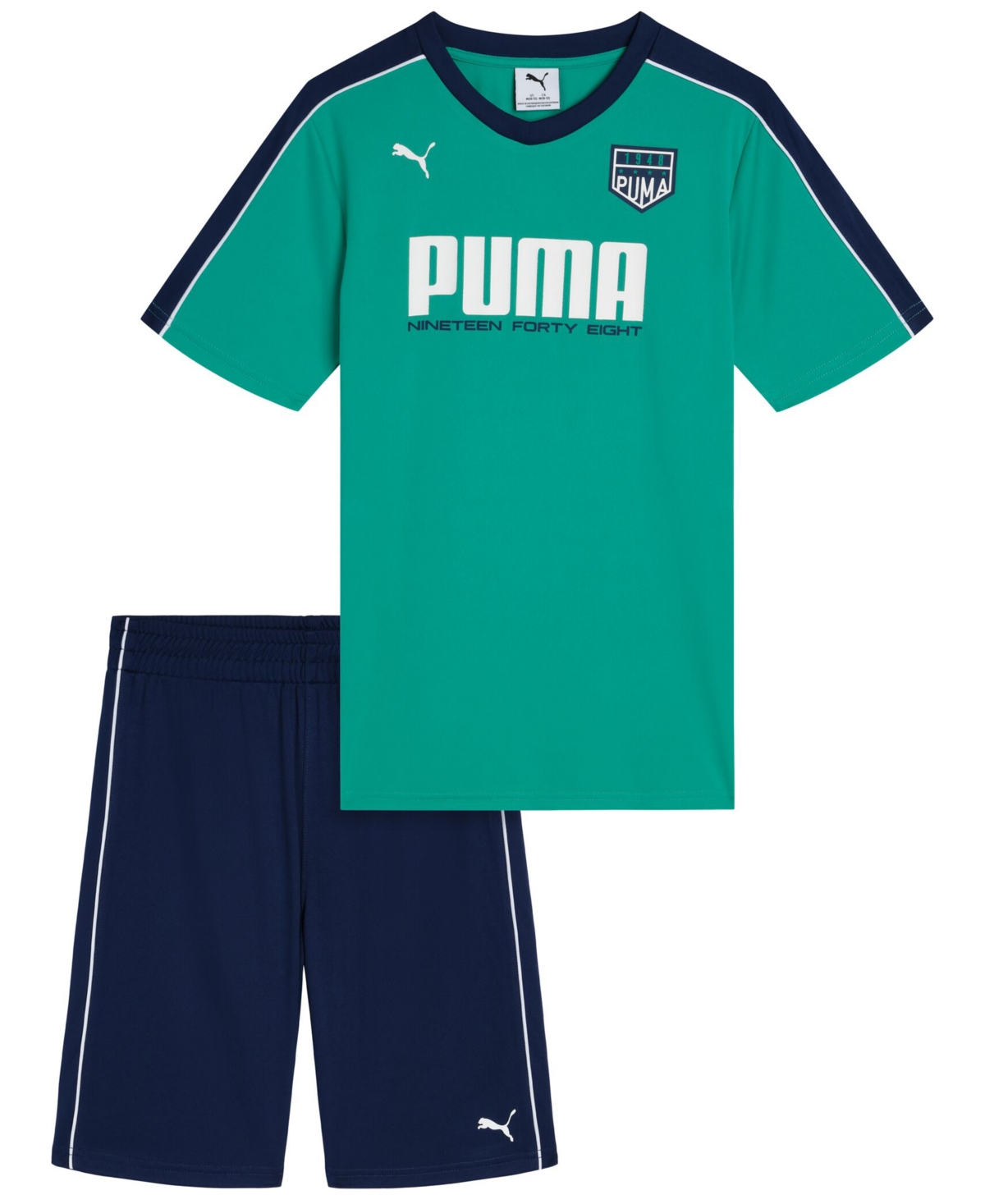 Click here for Puma Boys 8-16 V-Neck Puma Logo Short-Sleeve T-Shi... prices