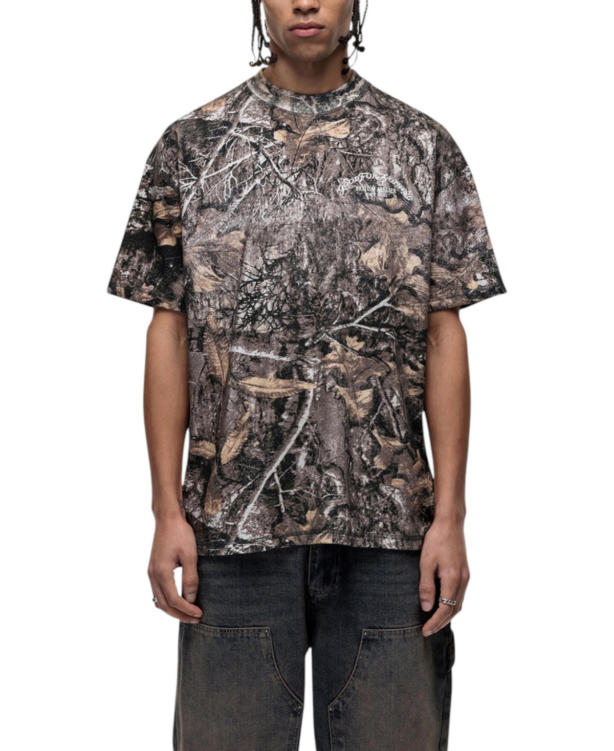Click here for Good For Nothing Mens Woodland Camo Print T-Shirt... prices