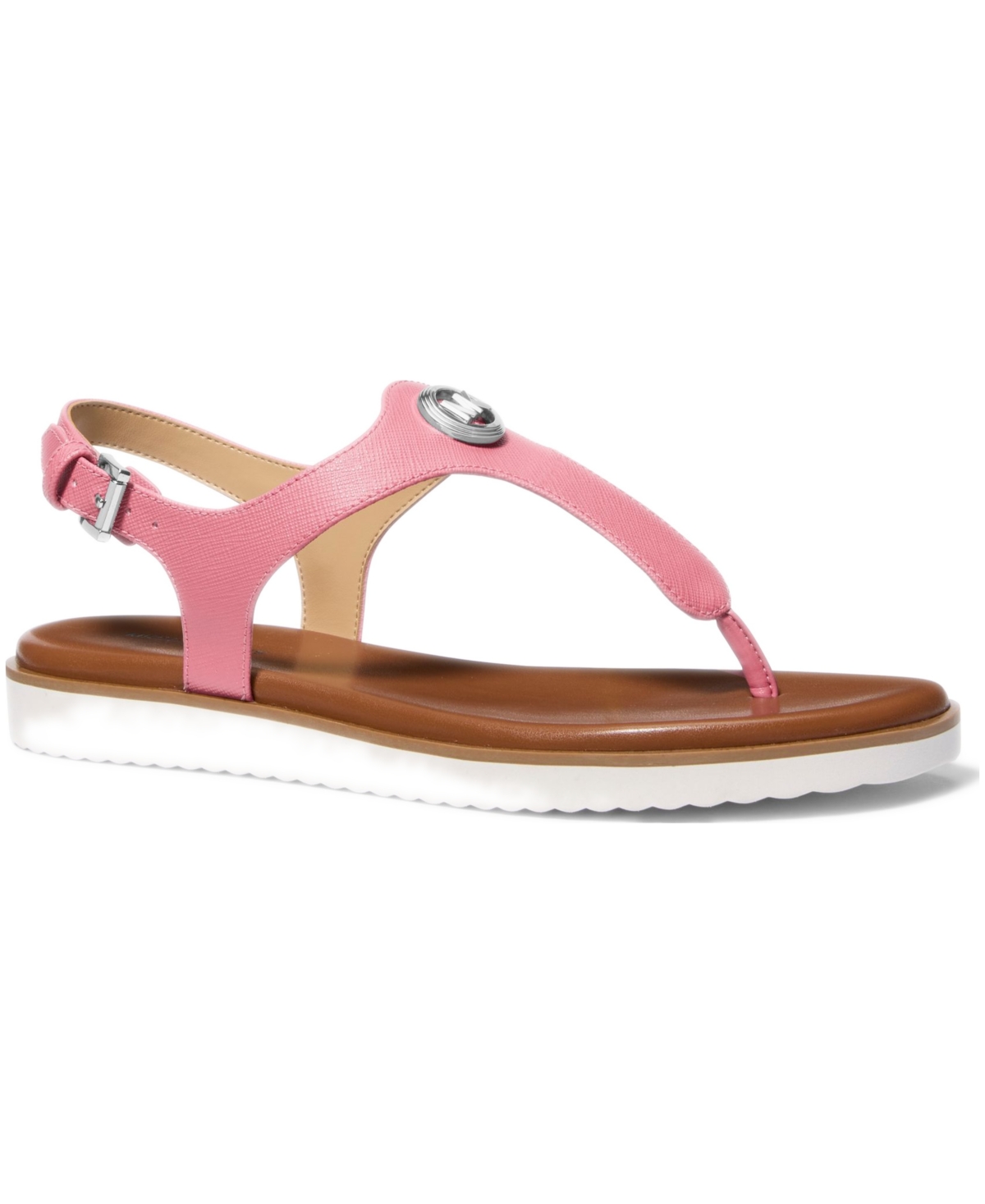 Click here for Michael Kors Womens Val Thong Round Toe Flat Sanda... prices