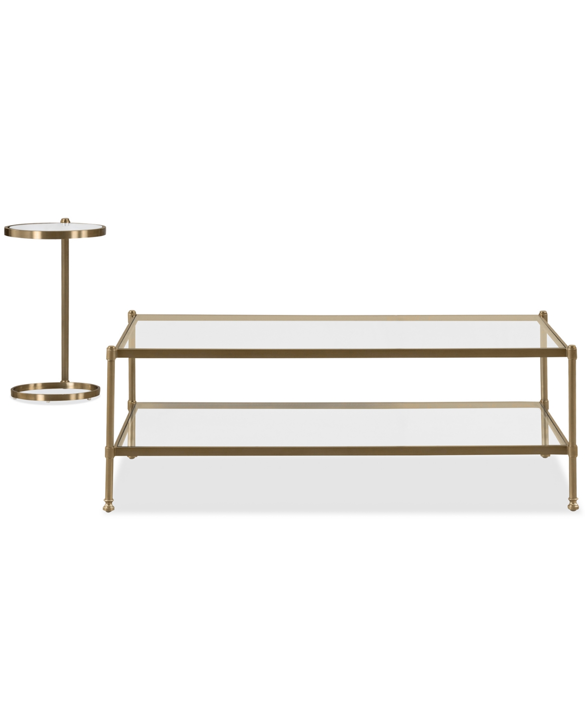 Click here for Isla 2-Pc. Glass Rectangle Coffee Table and Chairs... prices