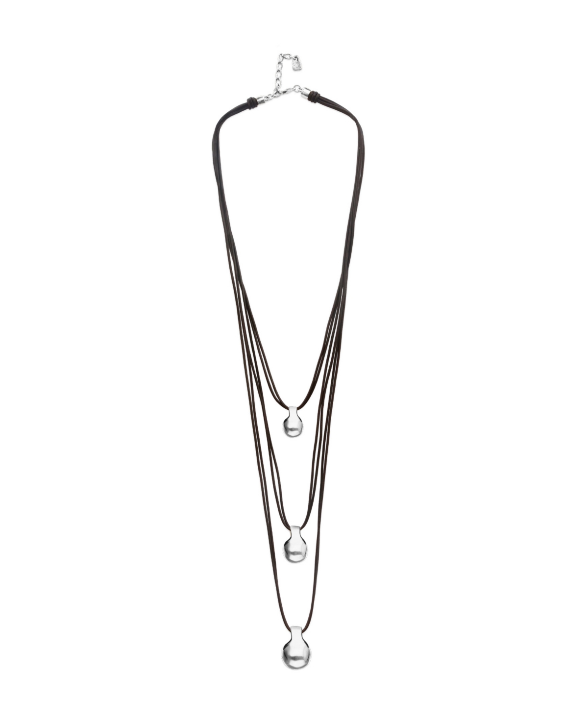 Click here for UNOde50 Triple Leather Necklace with 2 18k Gold Al... prices