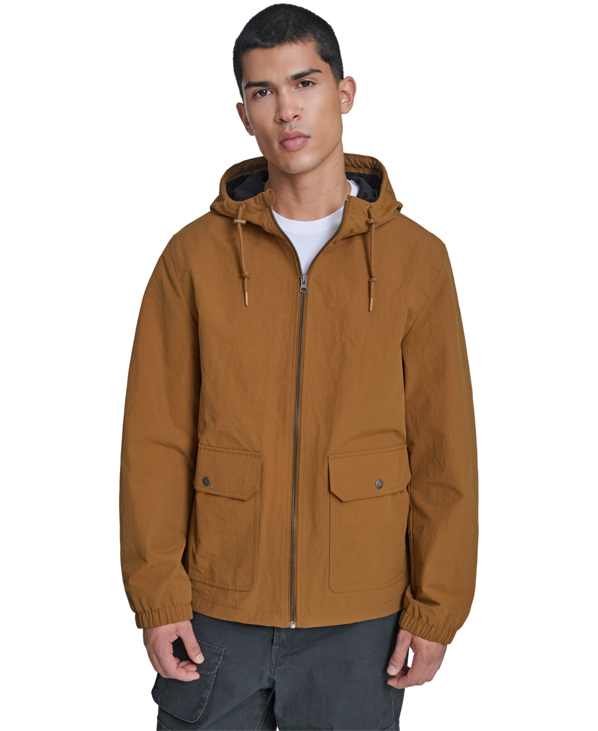 Click here for Levis Mens Lightweight Hooded Jacket - Brown prices