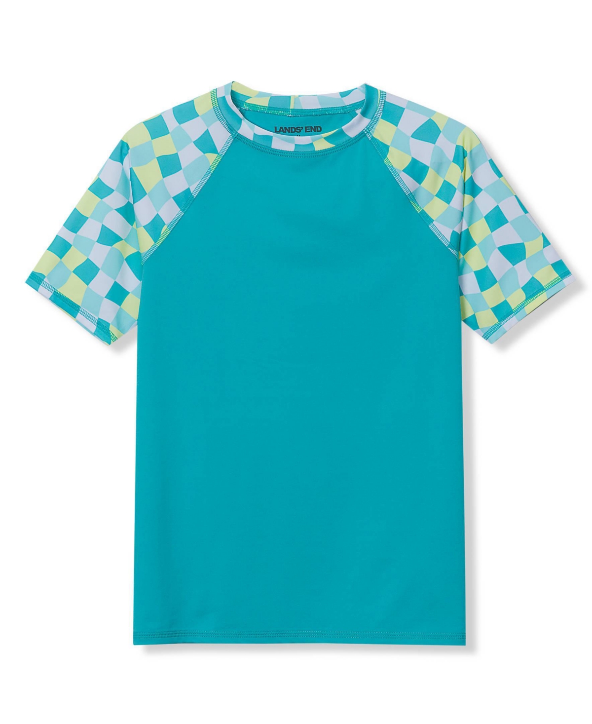 Click here for Lands End Boys Chlorine Resistant Short Sleeve Cre... prices