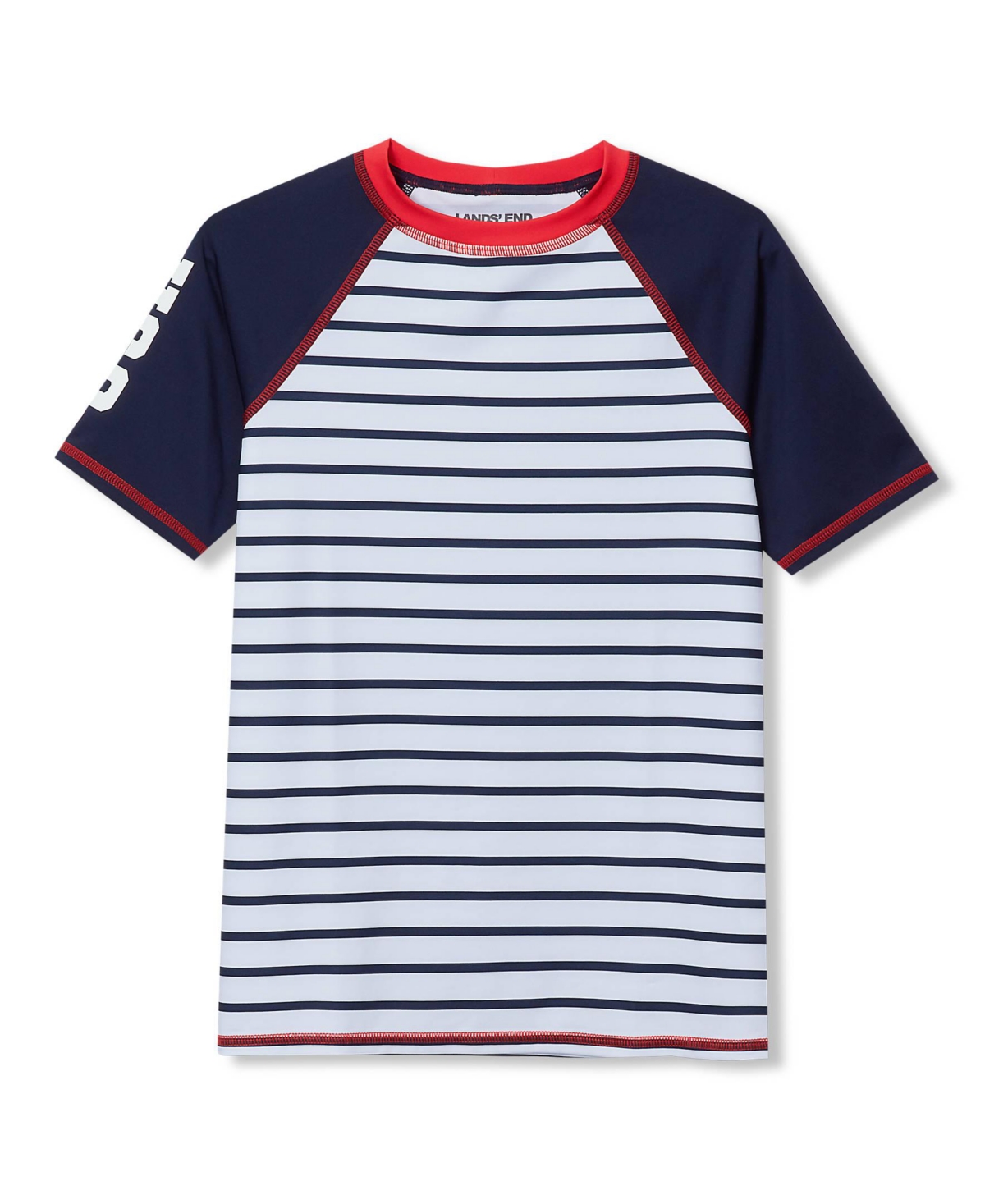 Click here for Lands End Boys Chlorine Resistant Short Sleeve Cre... prices