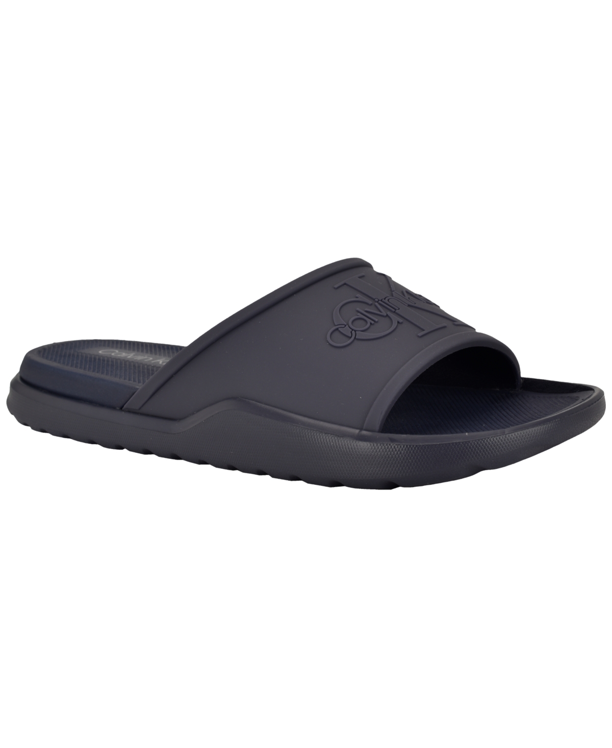 Click here for Calvin Klein Mens Meloy Slip-On Slide Sandals - Da... prices
