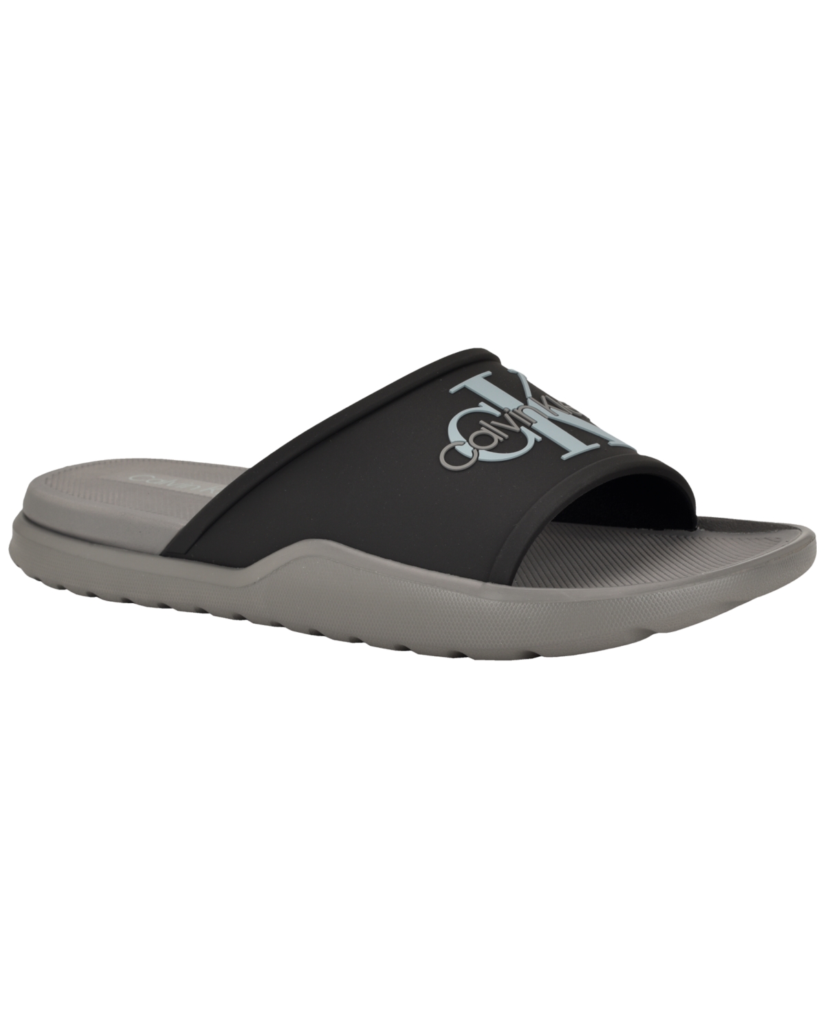 Click here for Calvin Klein Mens Meloy Slip-On Slide Sandals - Bl... prices