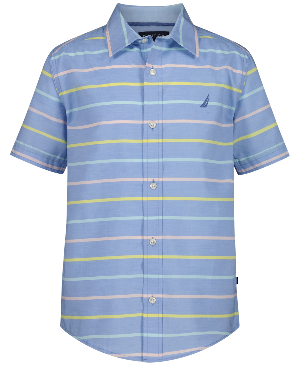 Click here for Nautica Boys 8-20 Stripe Short-Sleeve Woven Shirt... prices