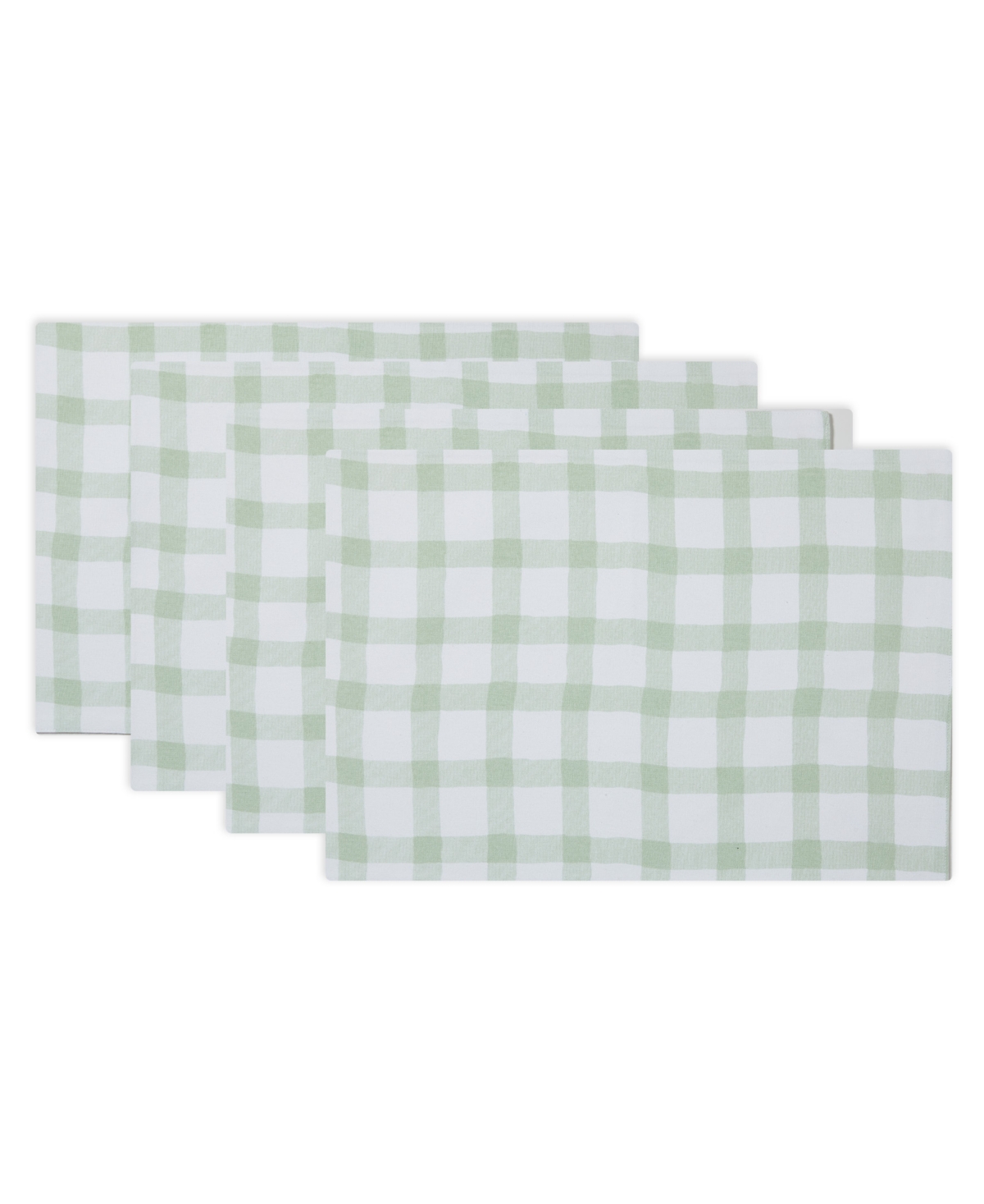 Click here for Tableau Grid Mist Cotton Placemats  Set of 4 - Gre... prices
