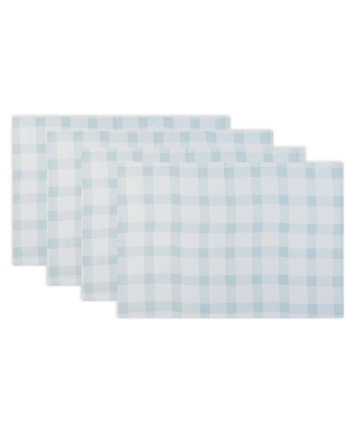 Click here for Tableau Grid Mist Cotton Placemats  Set of 4 - Blu... prices