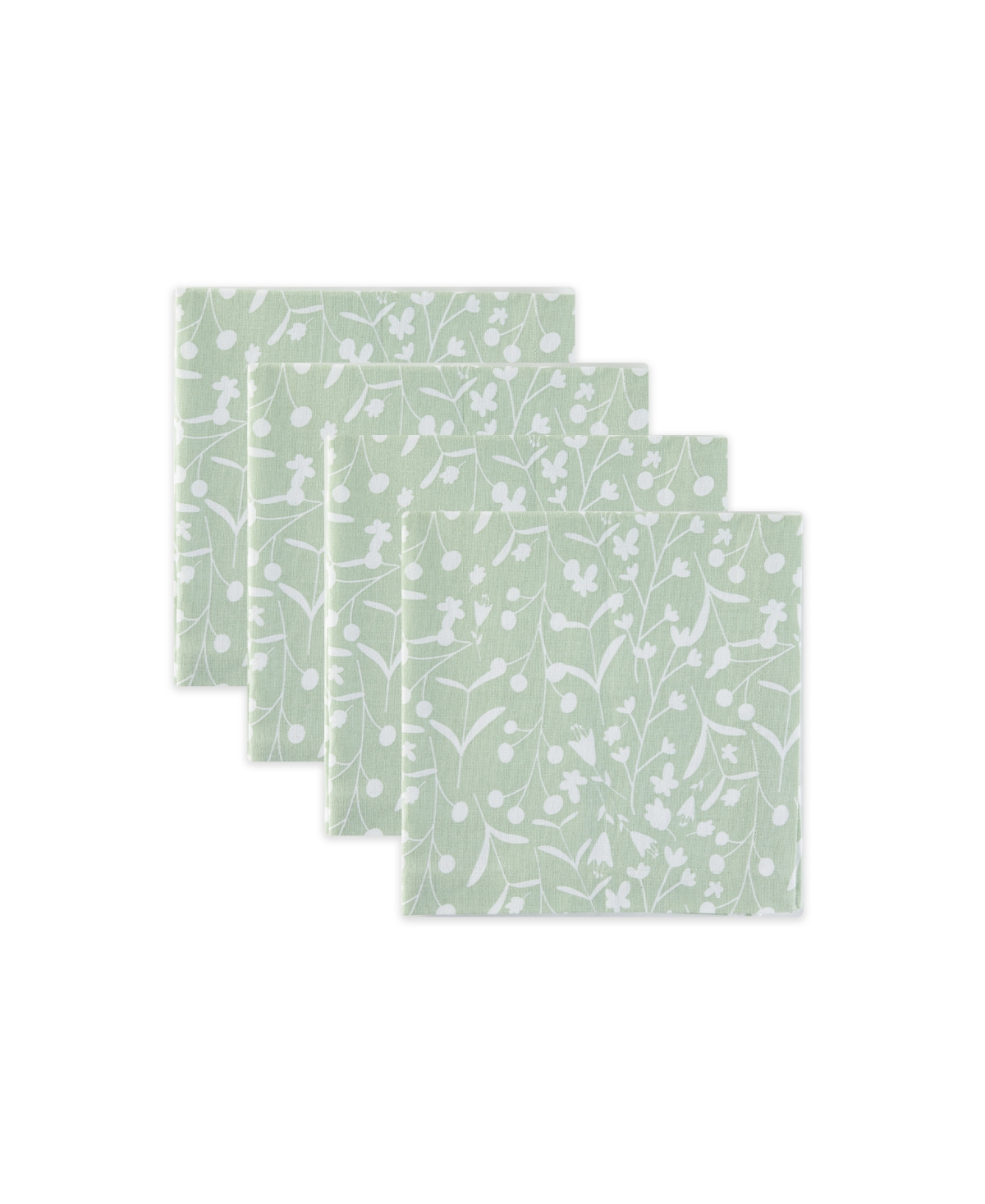 Click here for Tableau Coral Bells Cotton Napkins  Set of 4 - Gre... prices