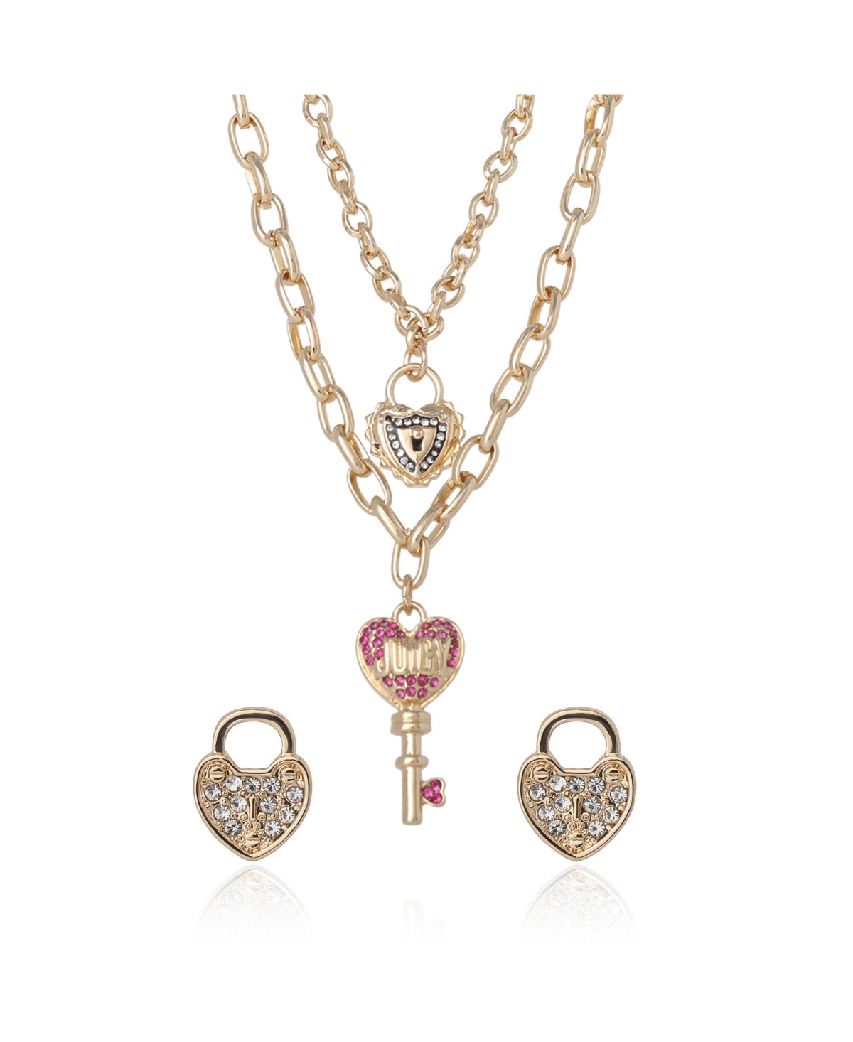 Click here for Juicy Couture Key Charm Layered Necklace and Lock... prices