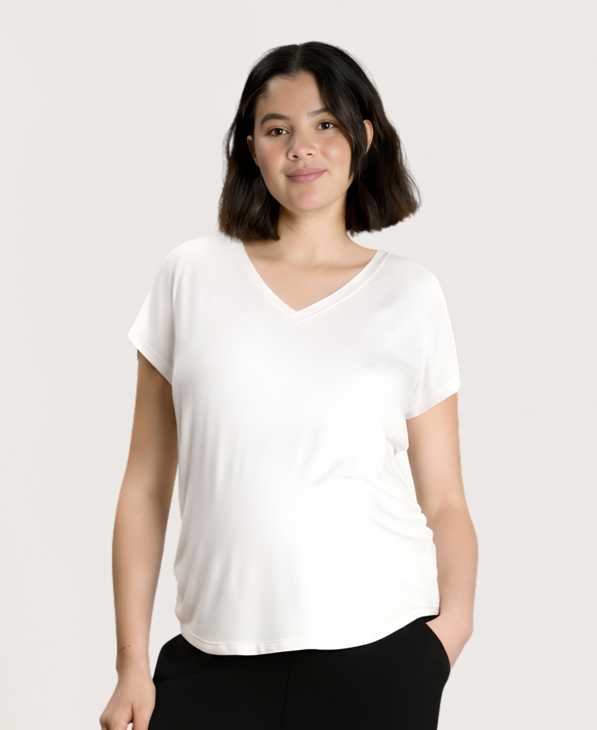Click here for Nom Maternity Maternity The Nursing Tee - White prices