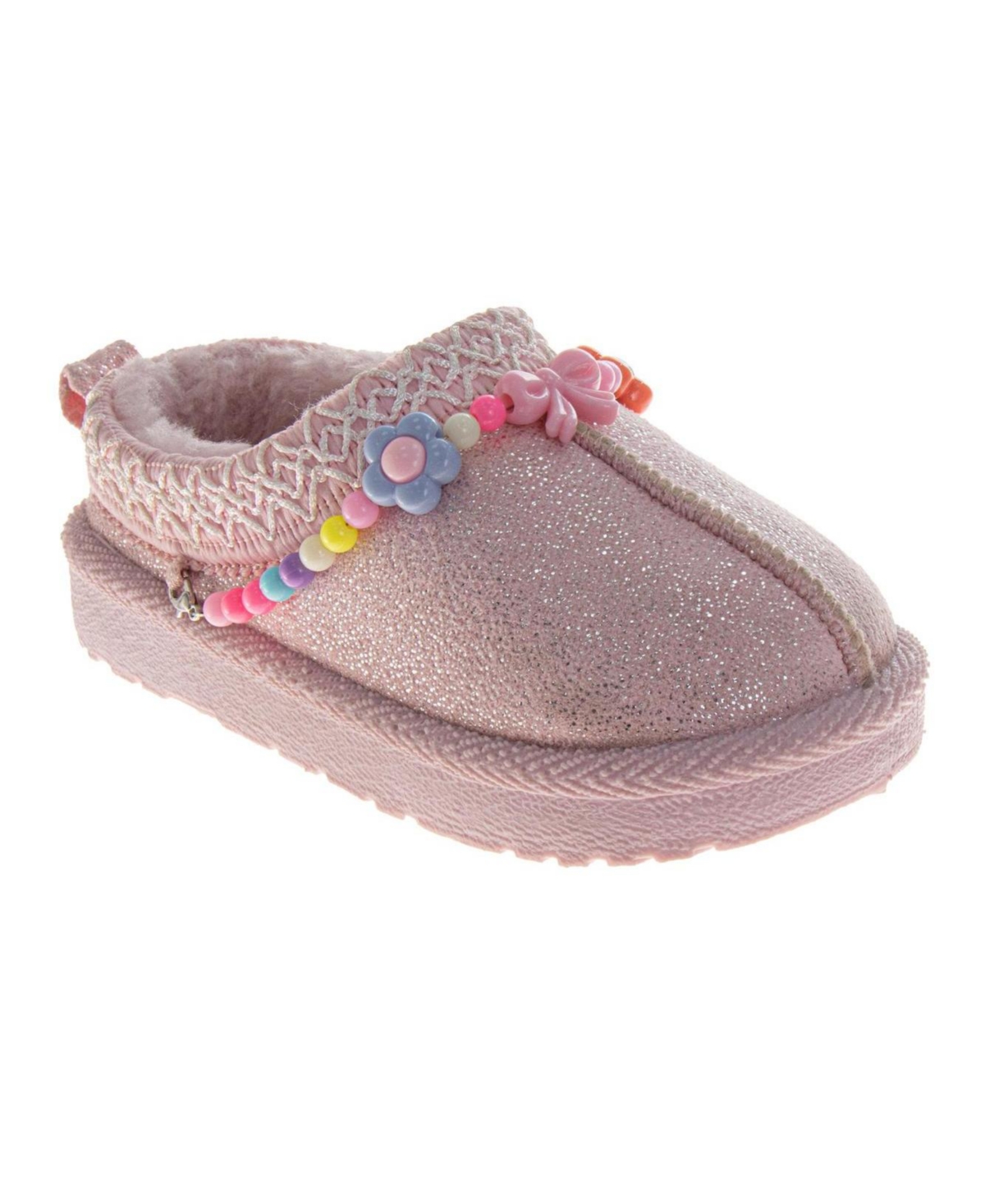 Click here for Josmo Toddler Girls Beaded Plush Slip On Slippers... prices