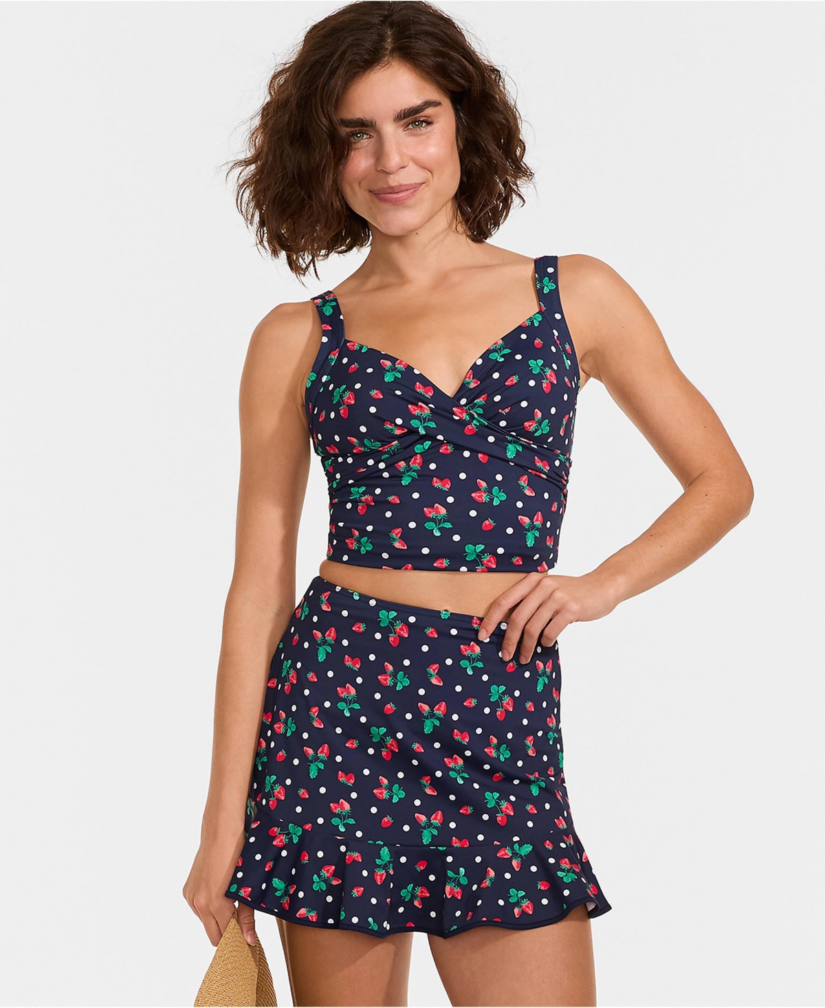 Click here for Lands End Womens Ruffle Hem Mini Swim Skirt - Navy... prices