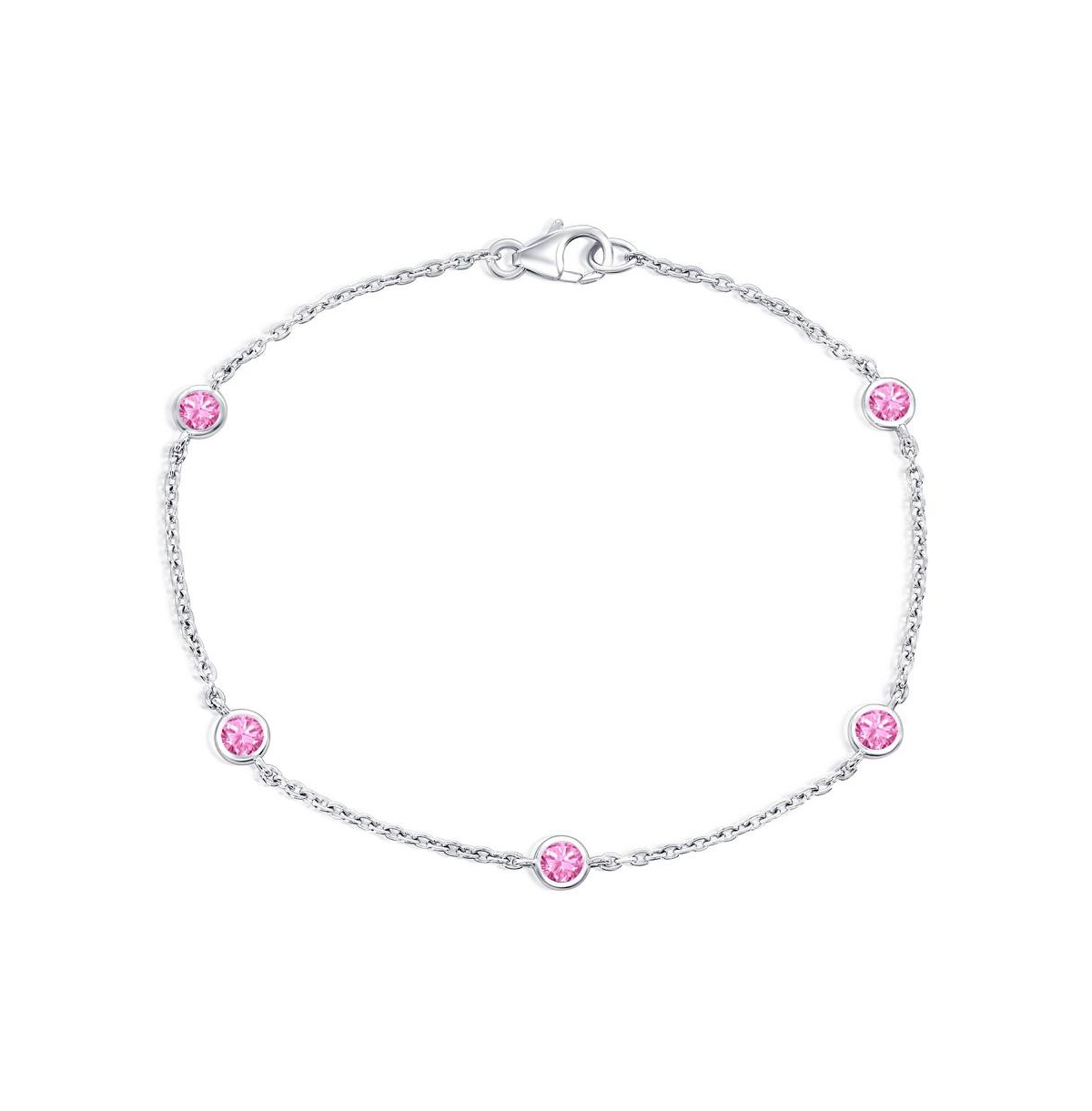 Click here for Simona Sterling Silver  Round Bezel-Set Gemstone B... prices