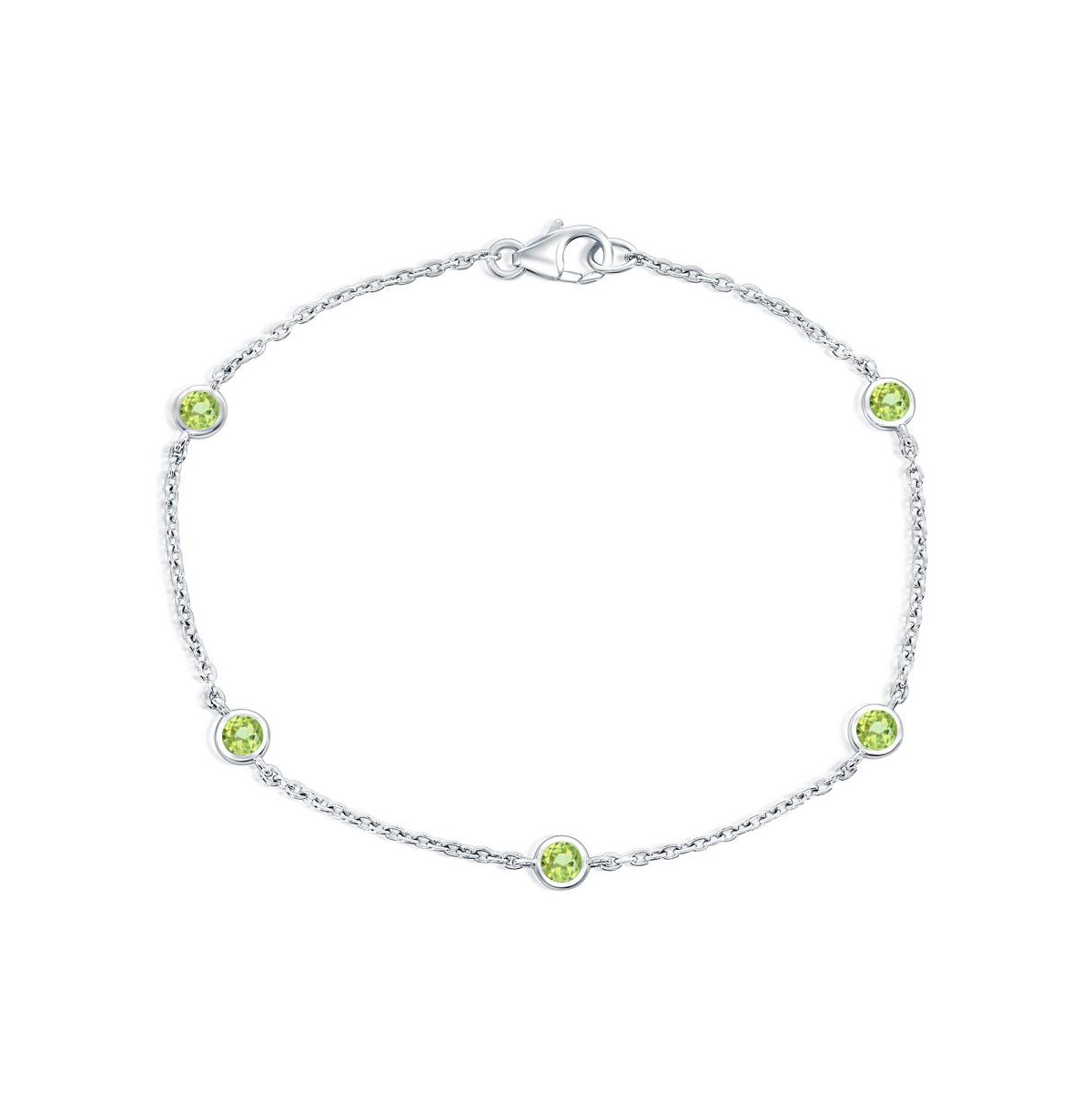 Click here for Simona Sterling Silver  Round Bezel-Set Gemstone B... prices