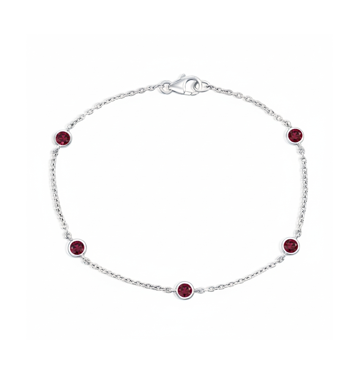 Click here for Simona Sterling Silver  Round Bezel-Set Gemstone B... prices