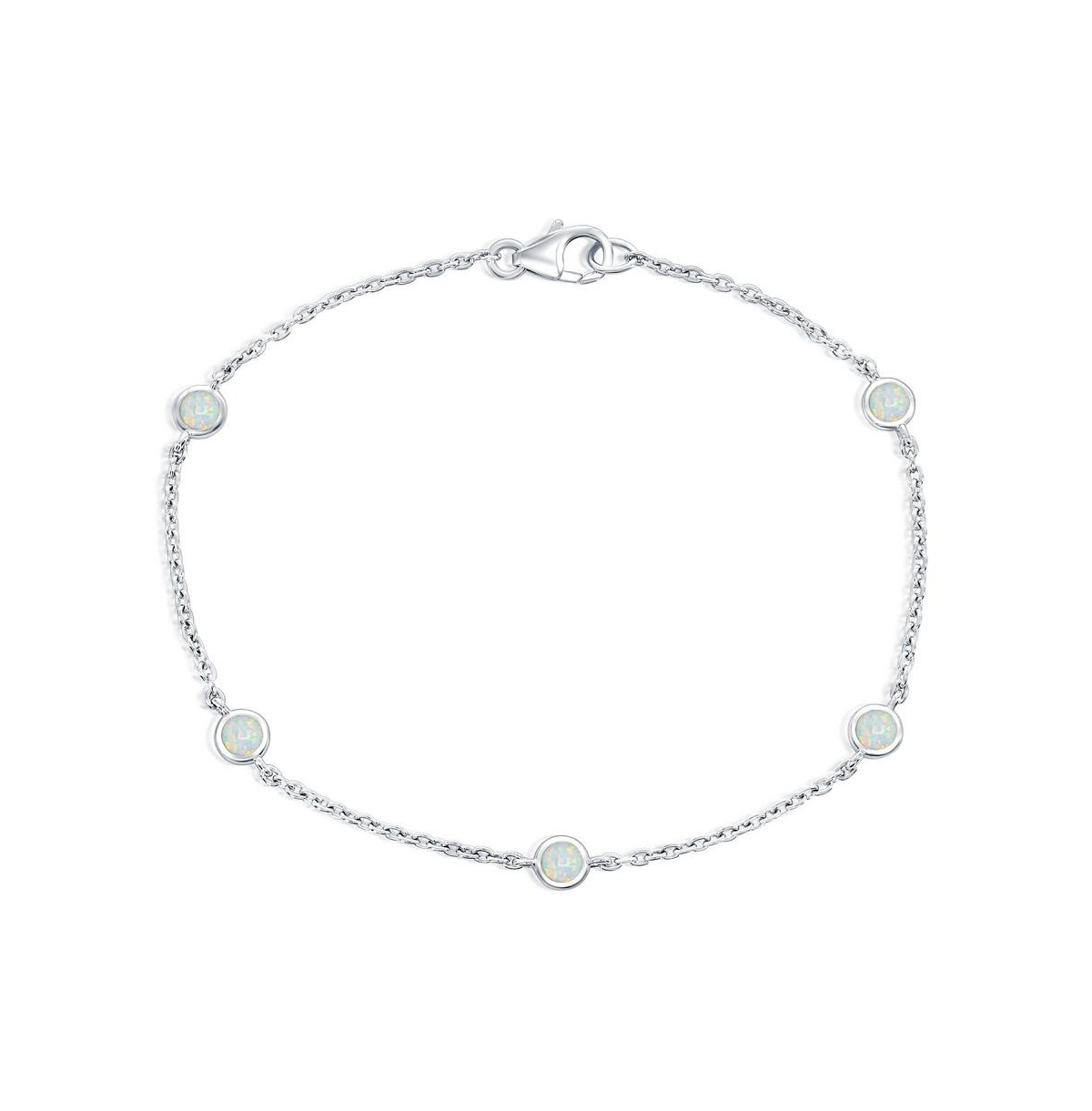 Click here for Simona Sterling Silver  Round Bezel-Set Gemstone B... prices