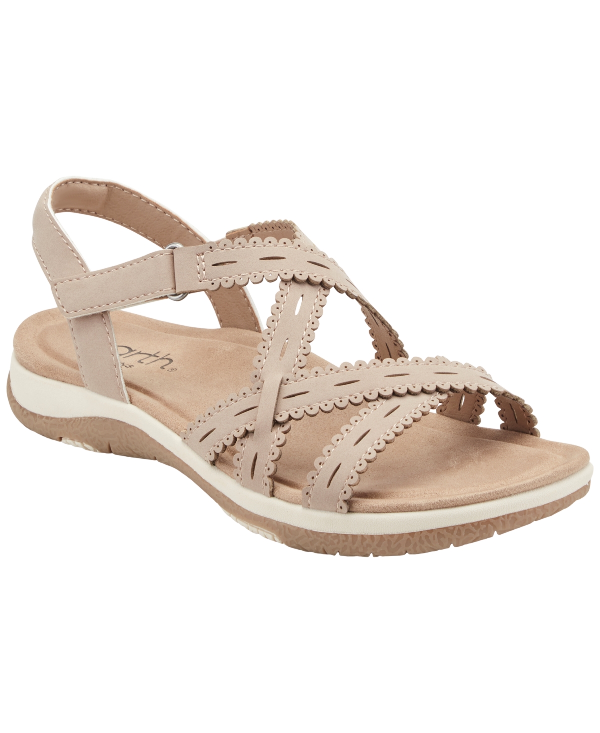 Click here for Earth Womens Sanetra Strappy Flat Sandals - Pale P... prices
