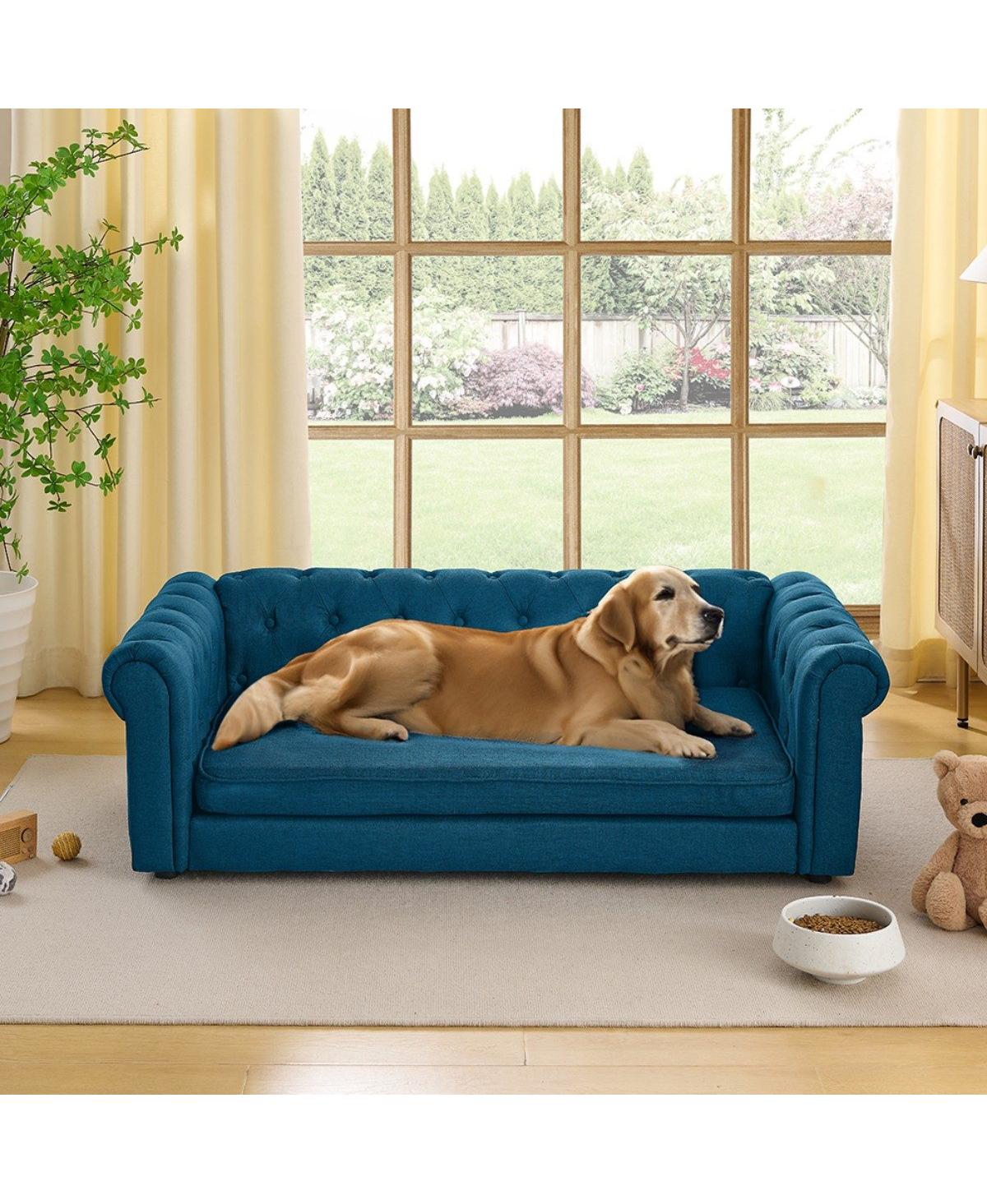 Click here for 6thdruple Oversized Linen Dog Sofa  Modern Elevate... prices