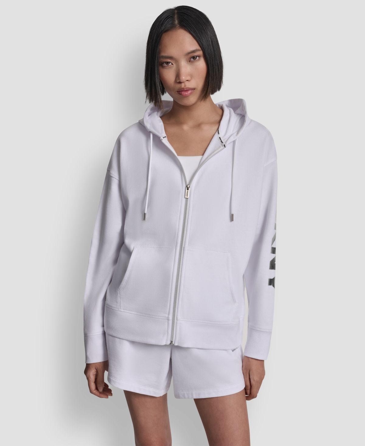 Click here for Dkny Sport Womens Regular-Fit Full Zip Hoodie - Wh... prices