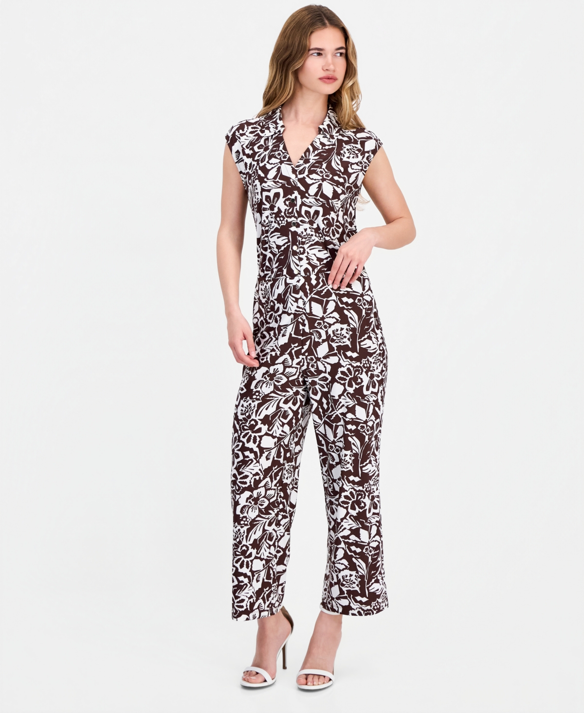 Click here for Anne Klein Essentials Petite Printed High-Rise Wid... prices