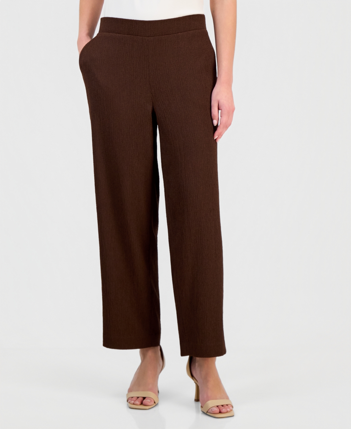 Click here for Anne Klein Essentials Petite Pebble-Texture Knit P... prices