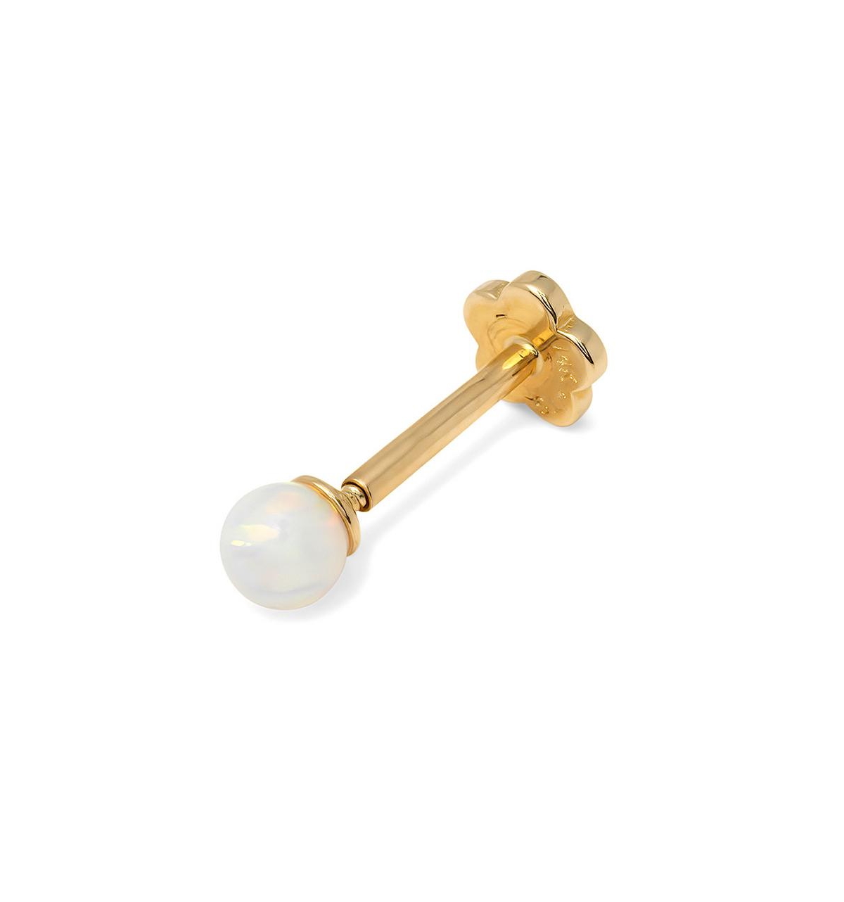 Click here for Curata Jewelry Solid 14k Gold 18G 3mm Created Fire... prices